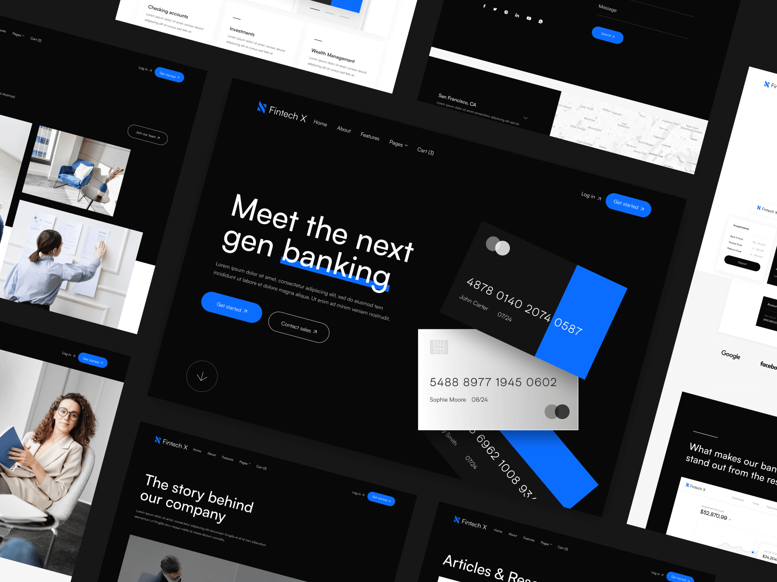 Fintech & Bank Webflow Template & UI Kit - Fintech X | BRIX Templates
