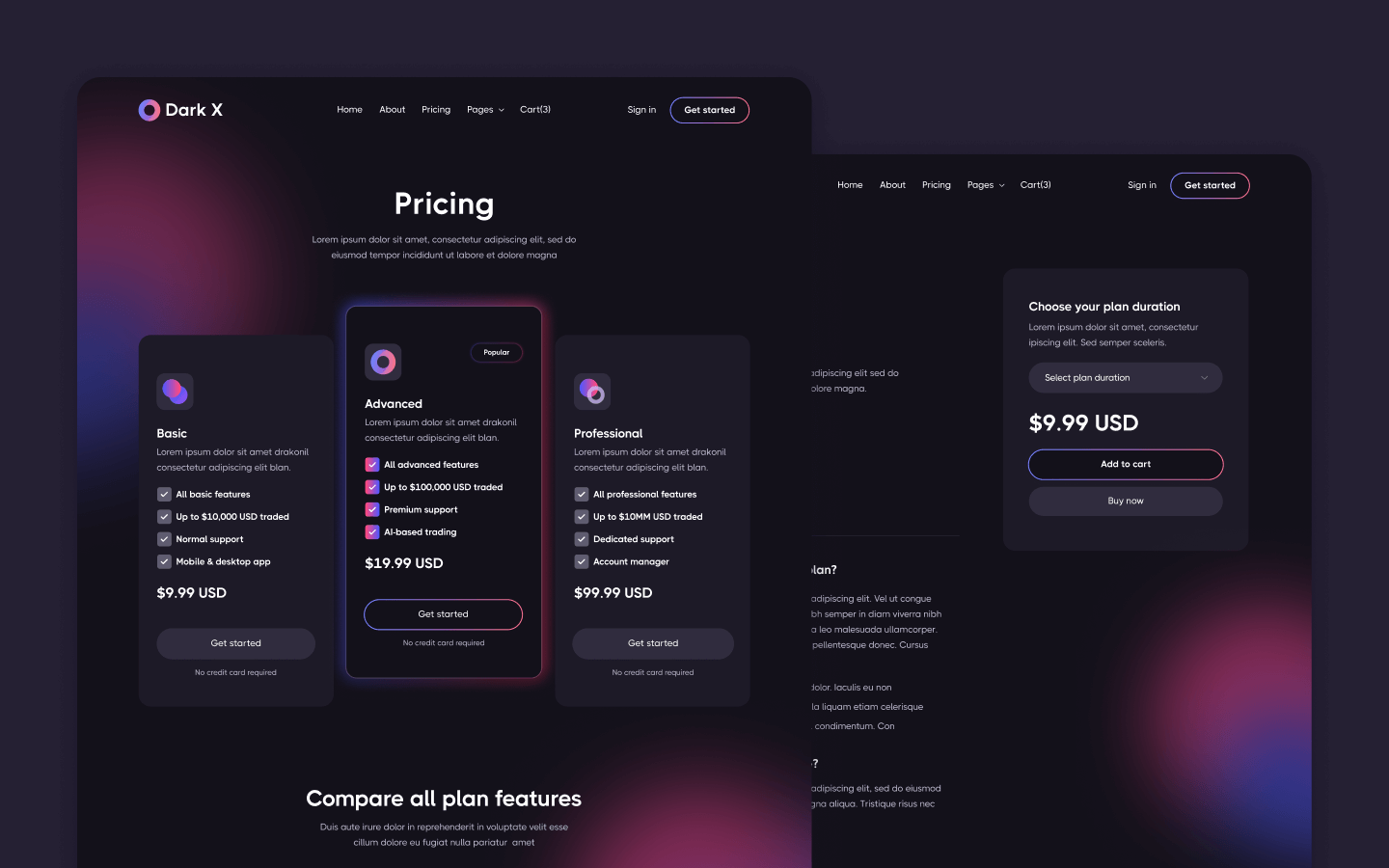 Dark Mode SaaS Webflow Template - Dark X | BRIX Templates