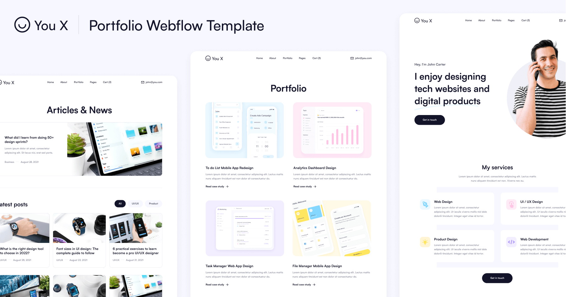 Personal Brand Webflow Template - You X | BRIX Templates