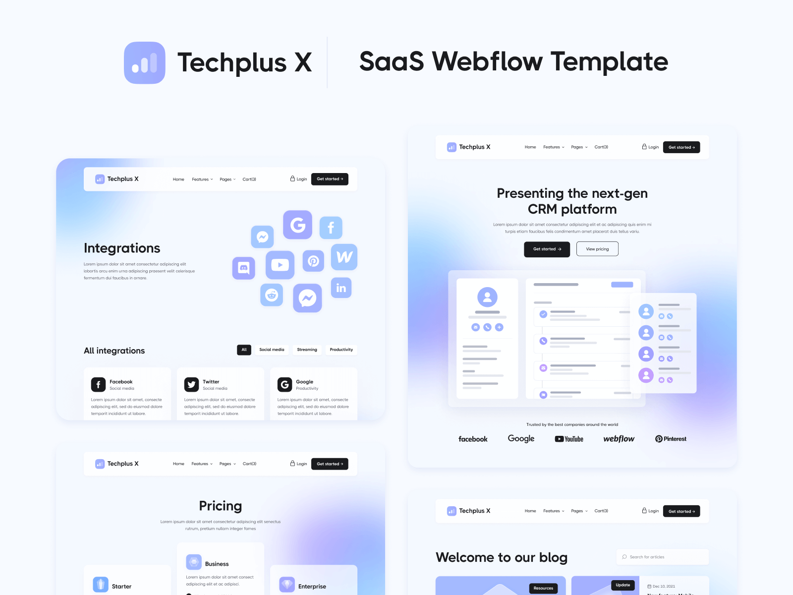 B2B SaaS Webflow Template - Techplus X | BRIX Templates