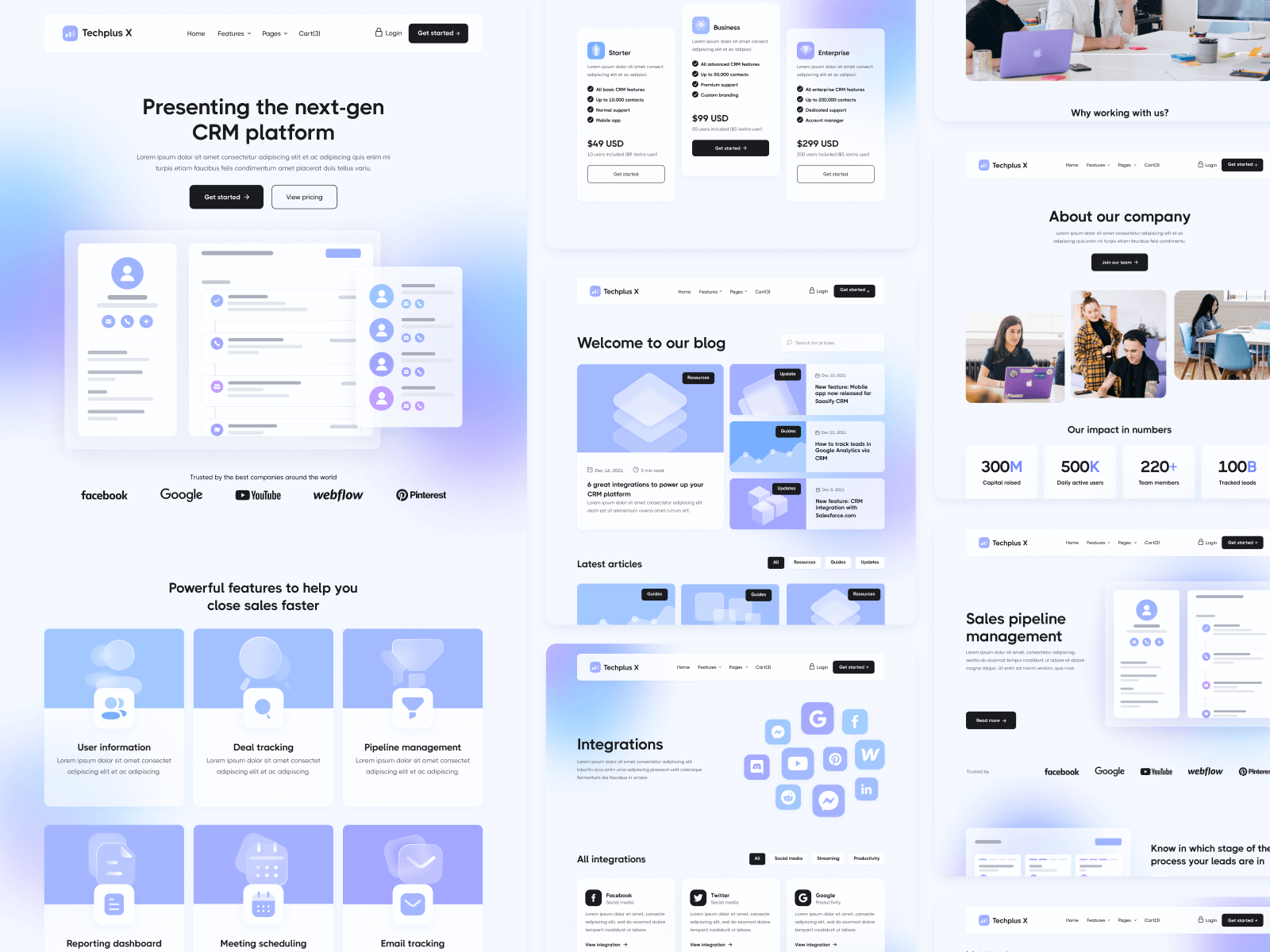 B2B SaaS Webflow Template - Techplus X | BRIX Templates