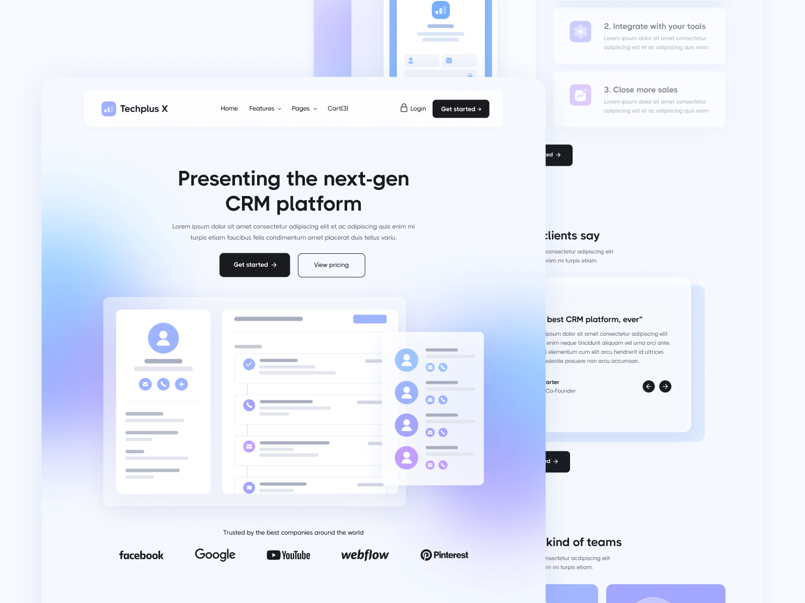 B2B SaaS Webflow Template - Techplus X | BRIX Templates