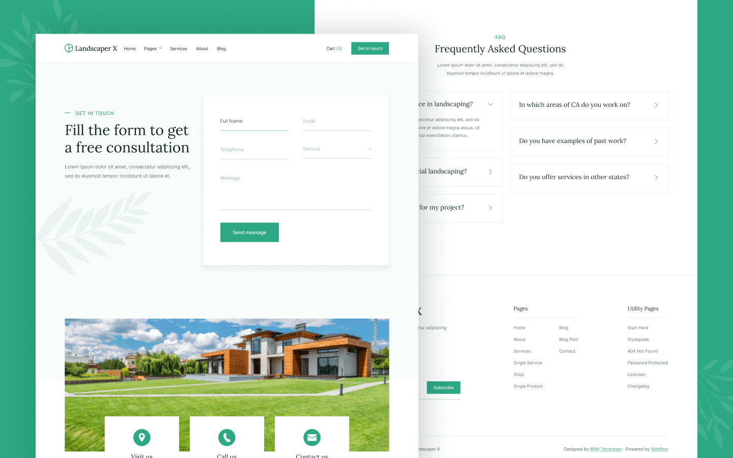 Landscaping Webflow Template - Landscaper X | BRIX Templates