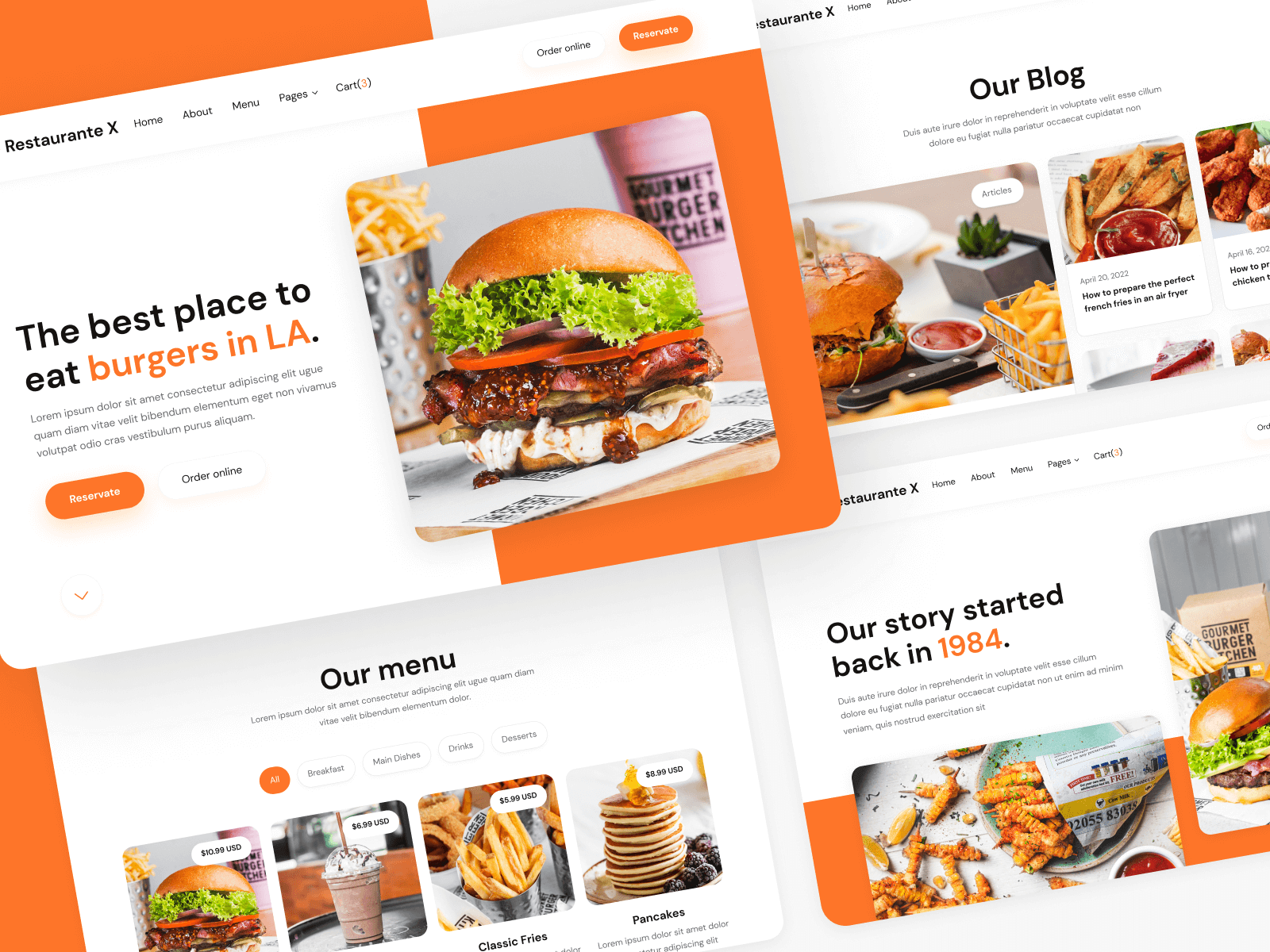 Online Restaurant Webflow Template - Restaurante X | BRIX Templates