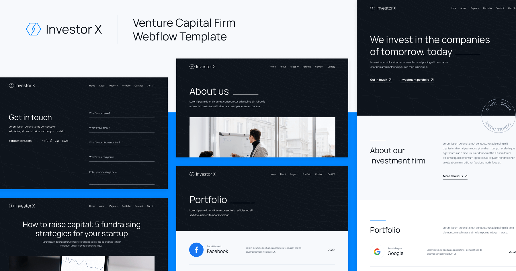 Investment Firm & Investor Webflow Template - Investor X | BRIX Template
