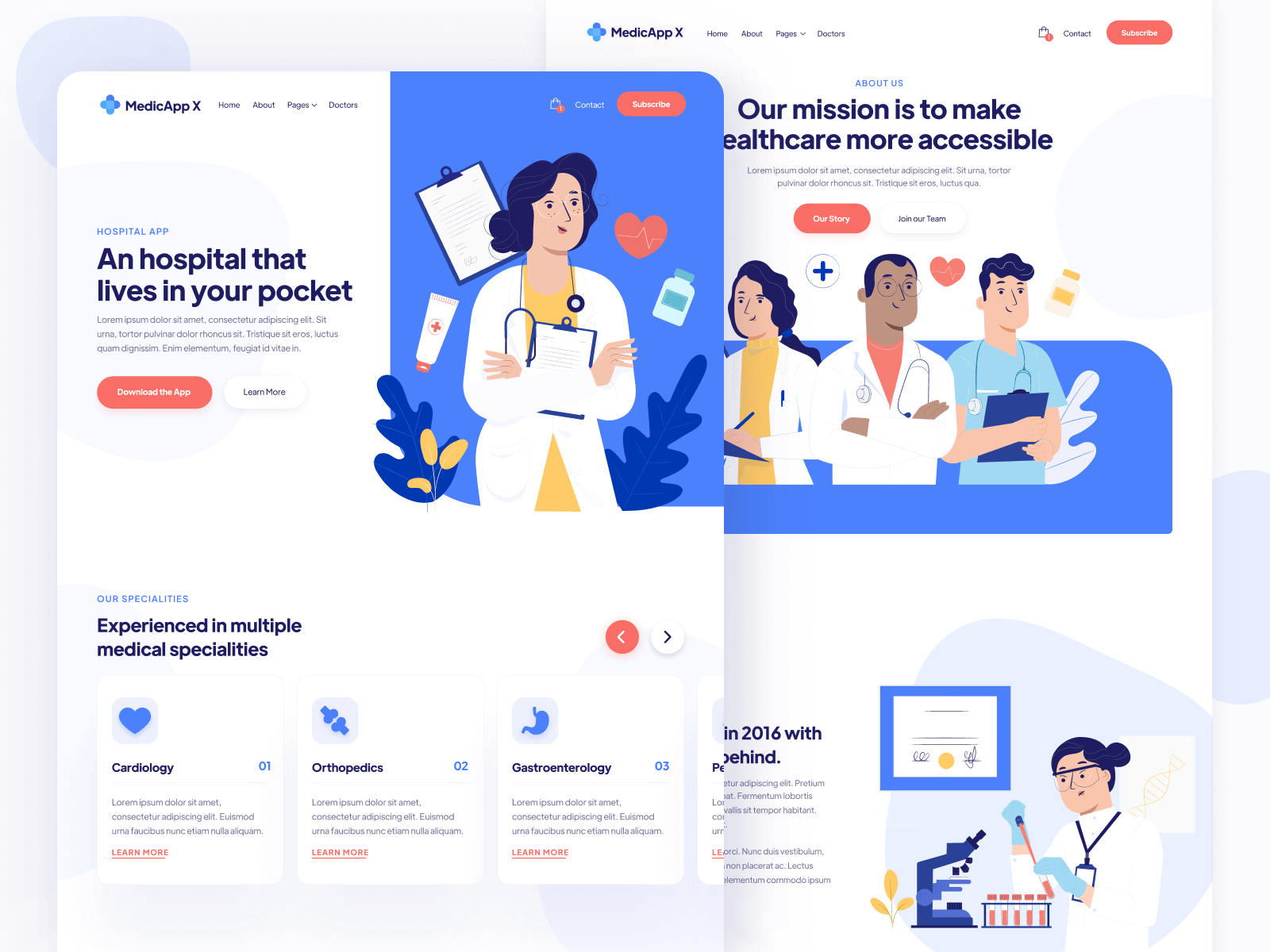 Hospital & Health App Webflow Template - MedicApp X | BRIX Templates