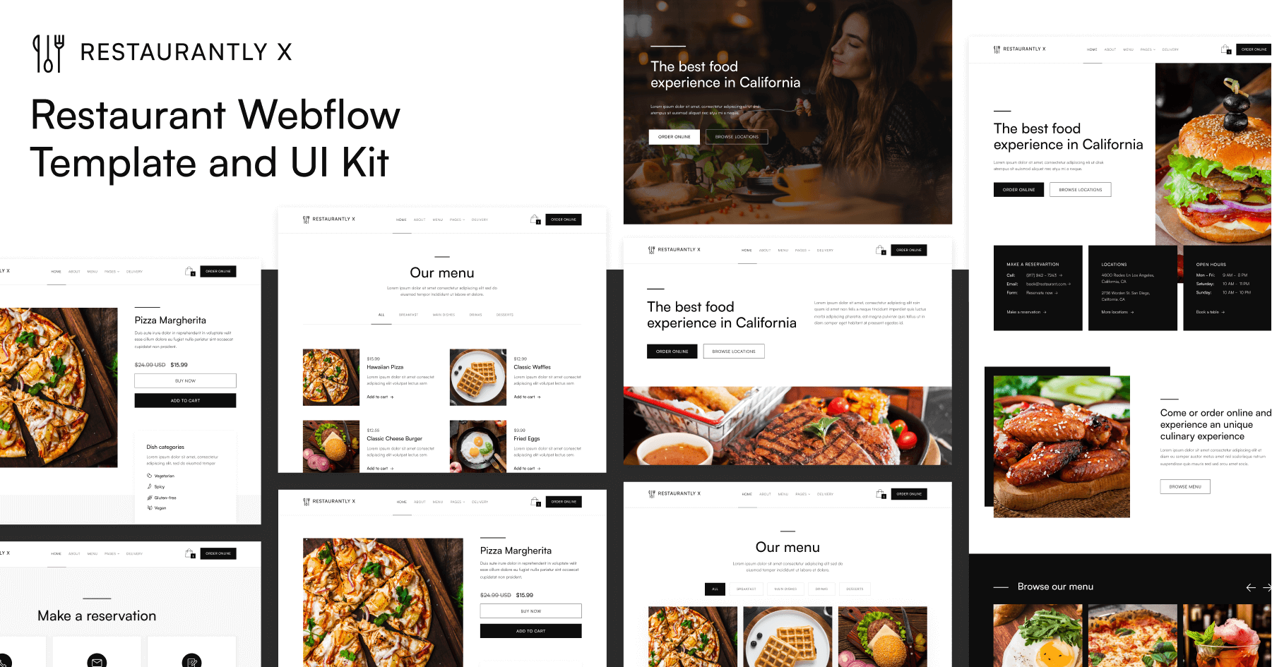 Restaurant Webflow Template & UI Kit - Restaurantly X | BRIX Templates