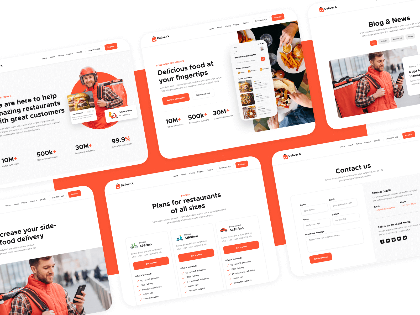 Delivery App Startup Webflow Template - Deliver X | BRIX Templates