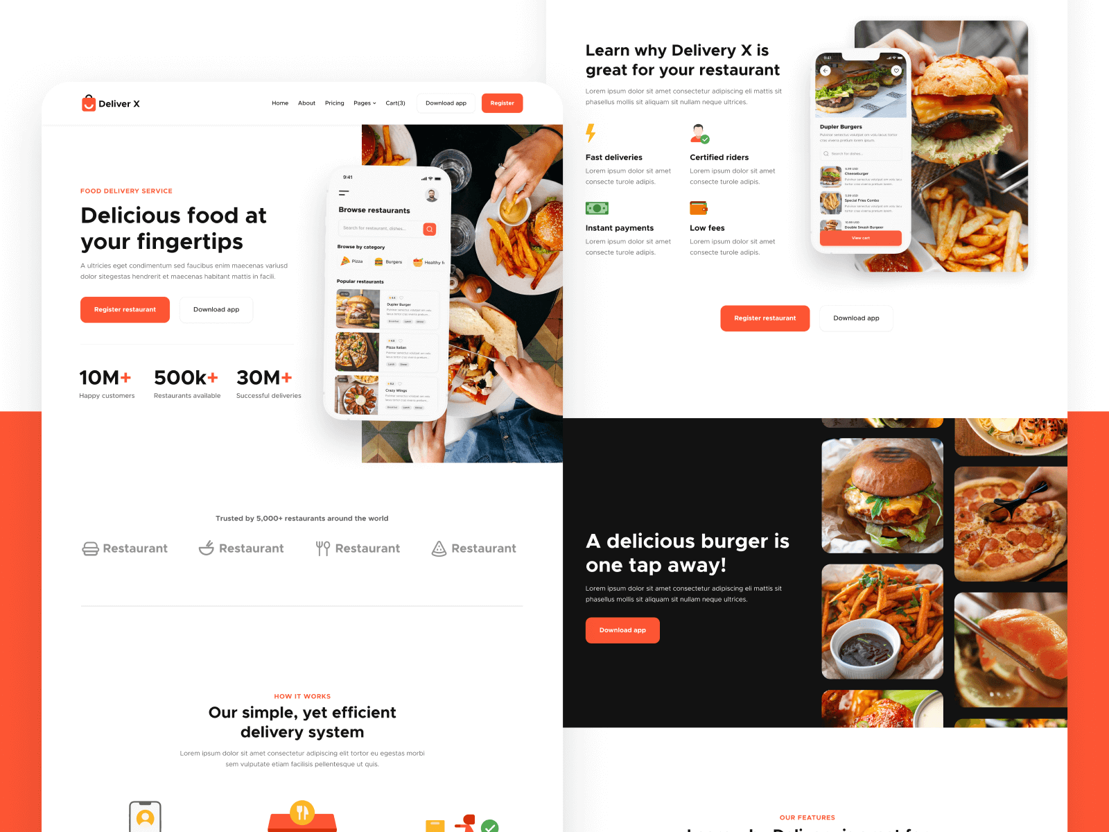 Delivery App Startup Webflow Template - Deliver X | BRIX Templates