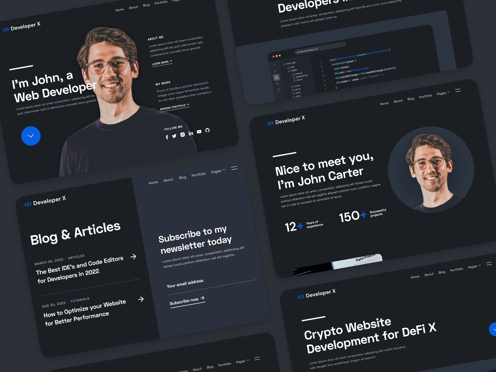 Developer Portfolio Webflow Template - Developer X | BRIX Templates