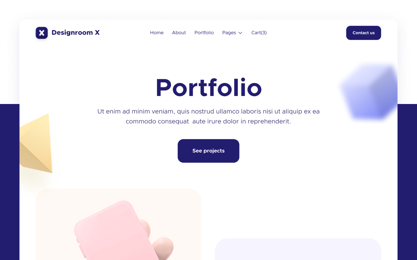 3D Design Agency Webflow Template - Designroom X | BRIX Templates