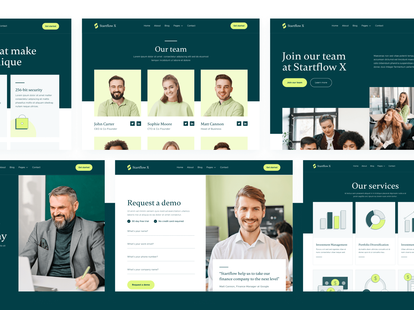 Modern Finance Startup Webflow Template - Startflow X