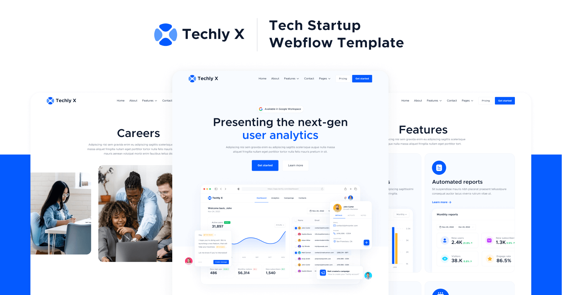 Software & Tech Startup Webflow Template - Techly X | BRIX Templates