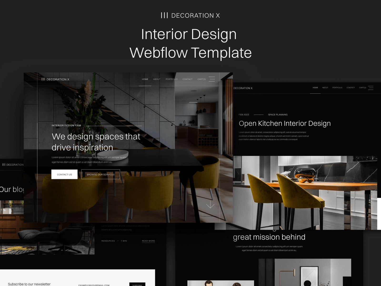 Interior Design Webflow Template - Decoration X | BRIX Templates