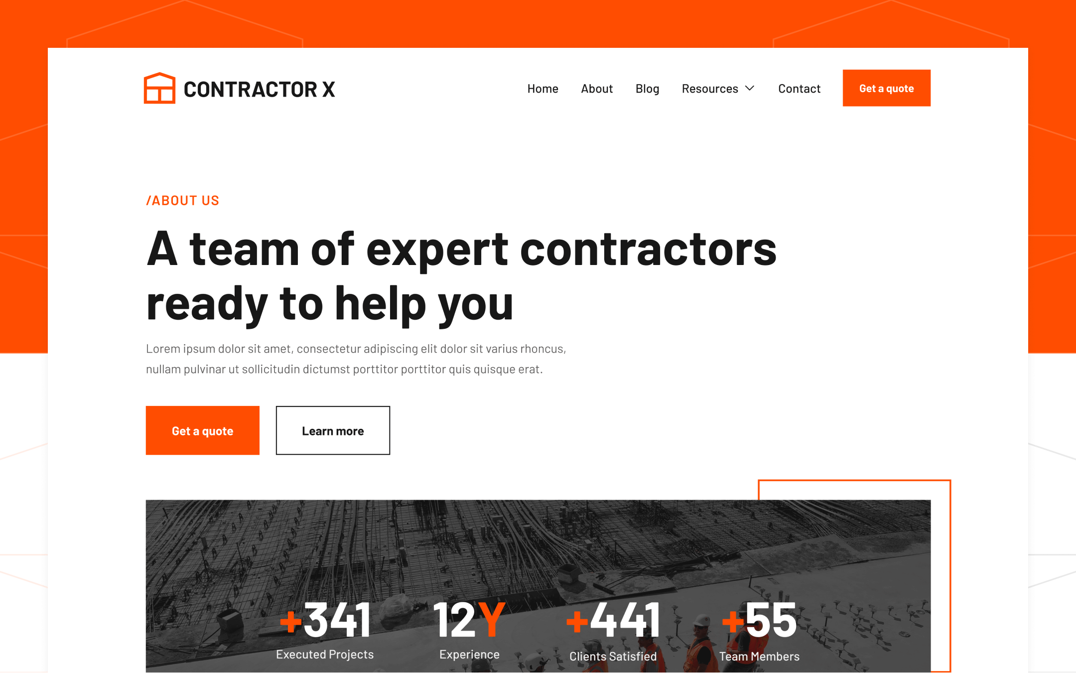 Construction Webflow Template - Contractor X | BRIX Templates