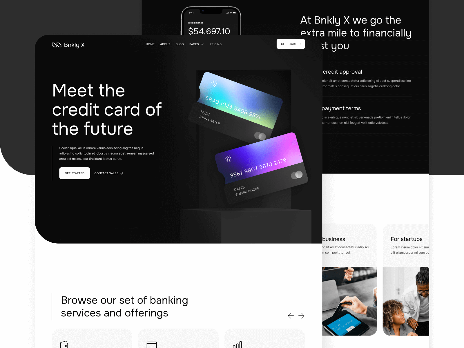 Bank & Fintech Webflow Template & UI Kit - Bnkly X | BRIX Templates