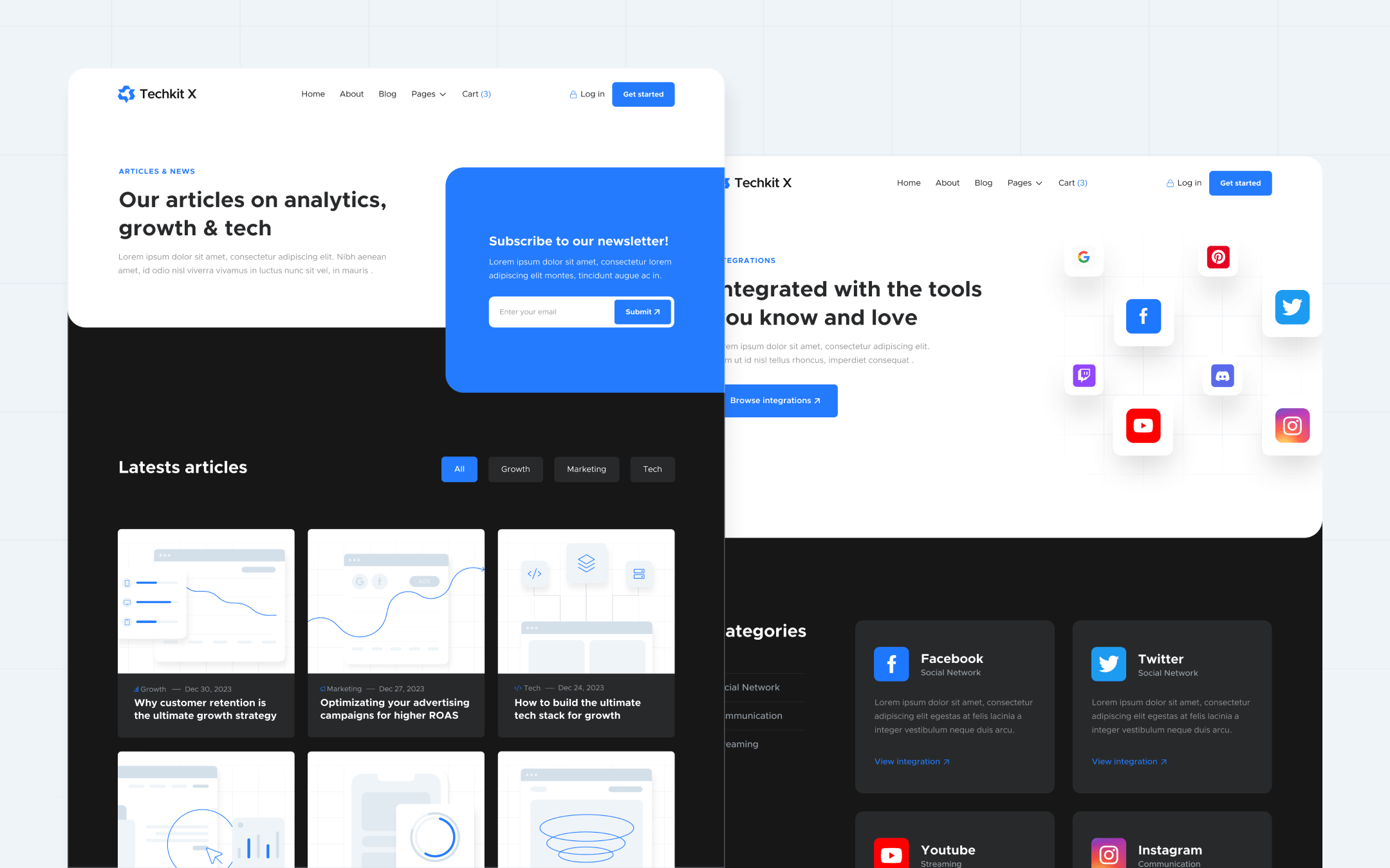 Technology Startup Webflow Template & UI Kit - Techkit X | BRIX Templates
