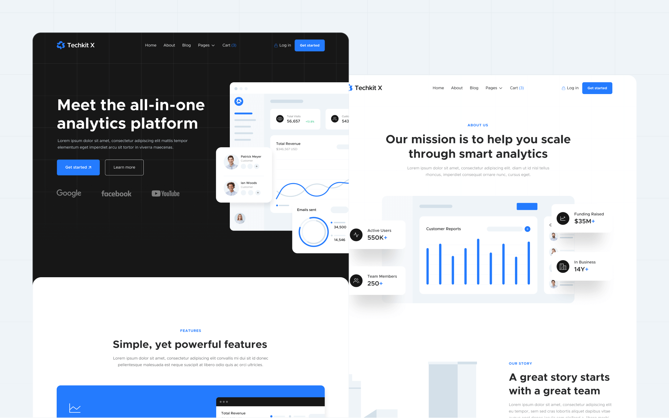 Technology Startup Webflow Template & UI Kit - Techkit X | BRIX Templates