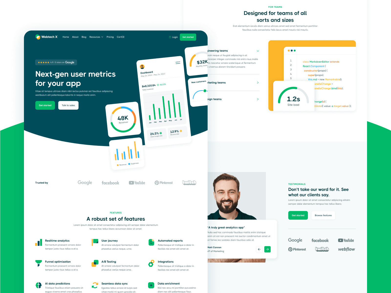 SaaS & Technology Webflow Template - Webtech X | BRIX Templates