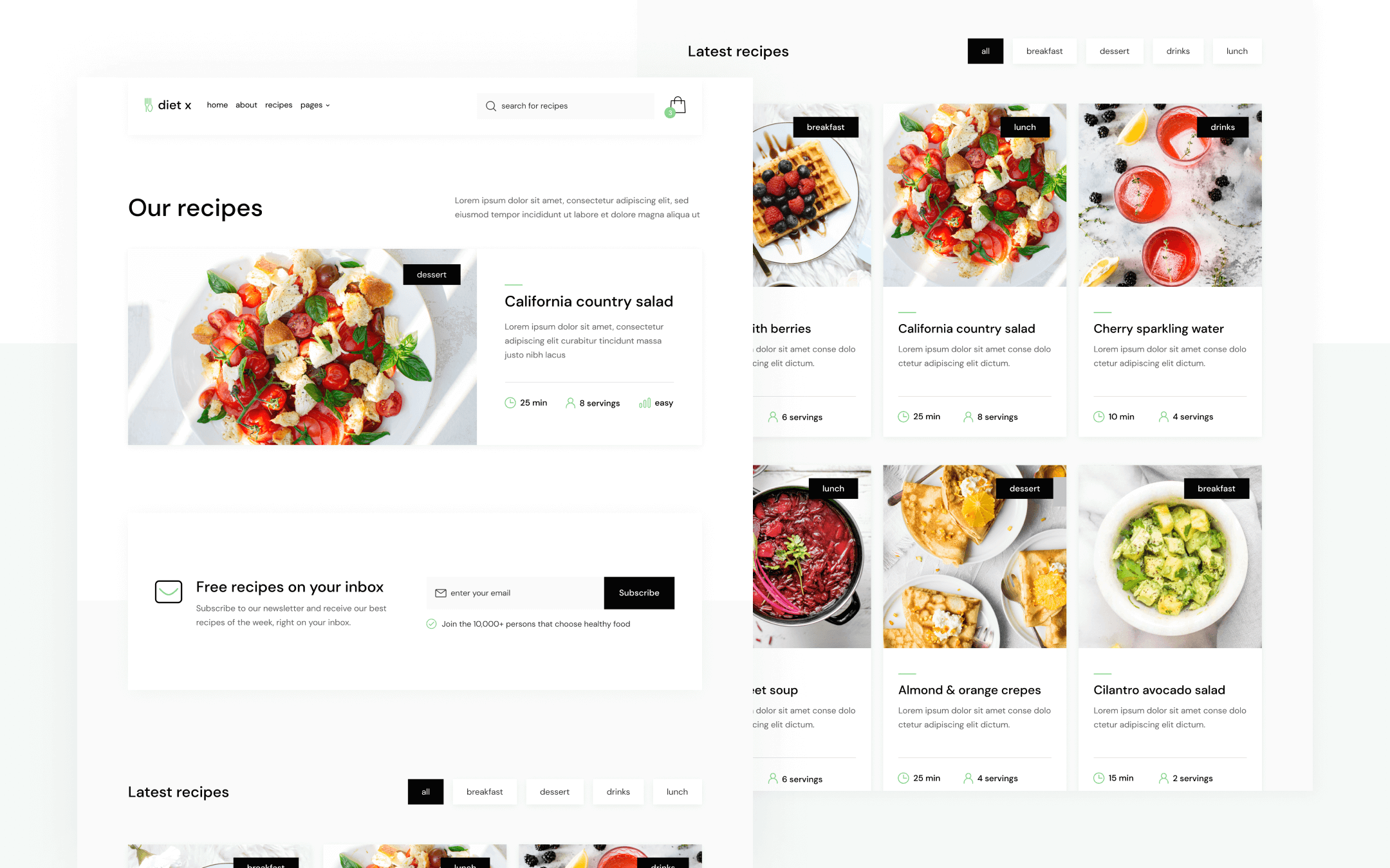 Food Recipes Webflow Template | BRIX Templates