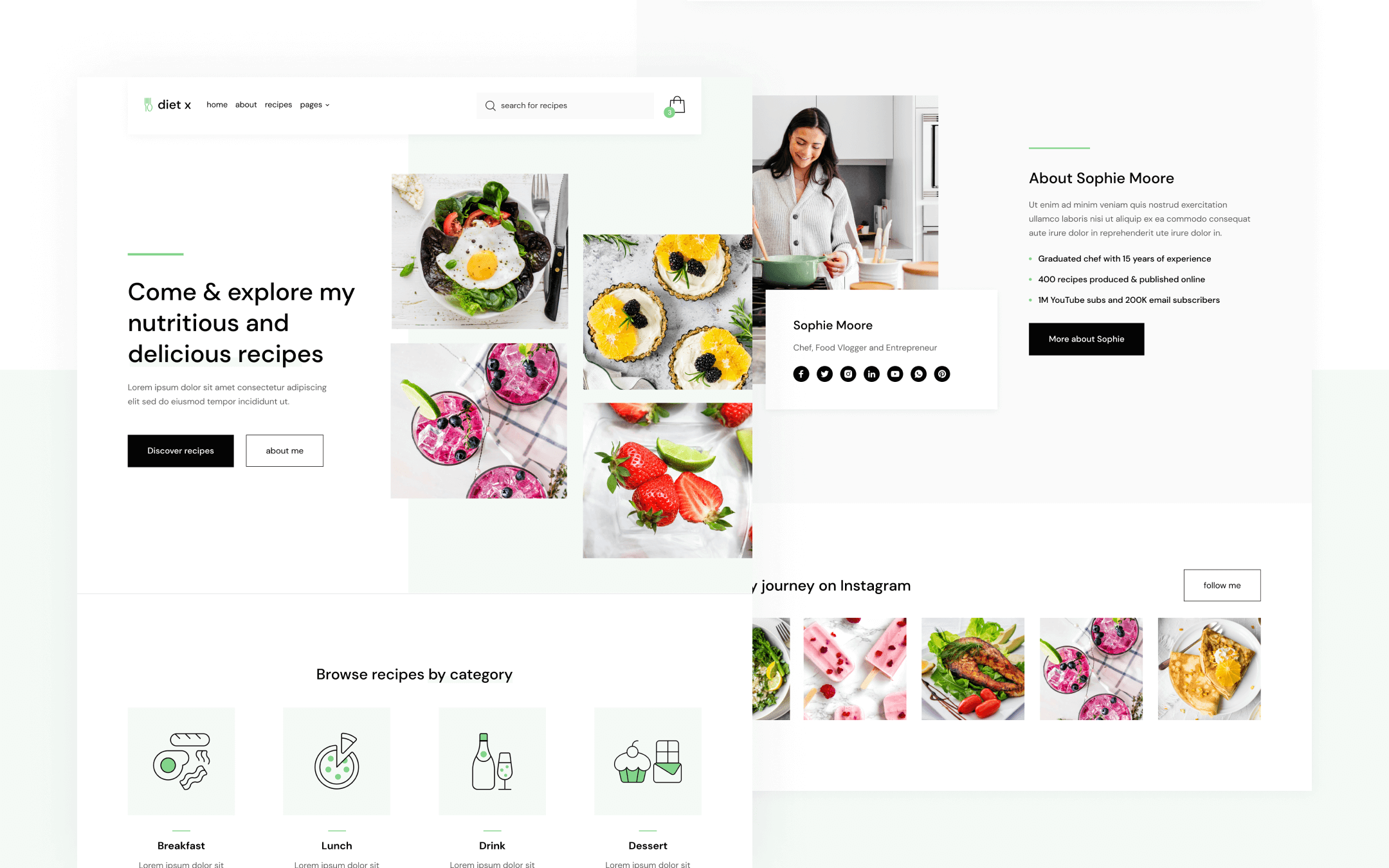 Food Recipes Webflow Template | BRIX Templates