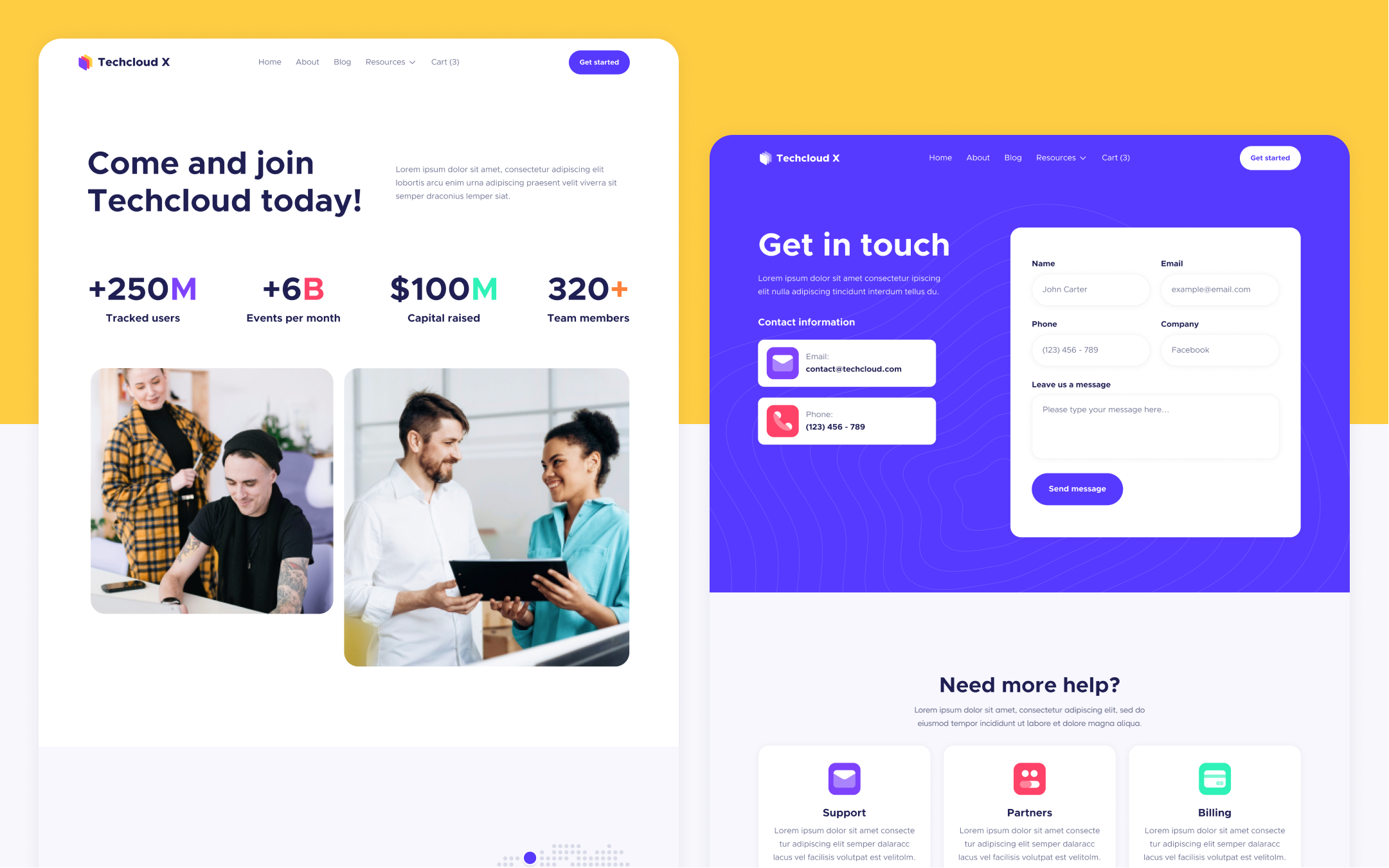 Modern & Colorful SaaS Webflow Template - Techcloud X | BRIX Templates