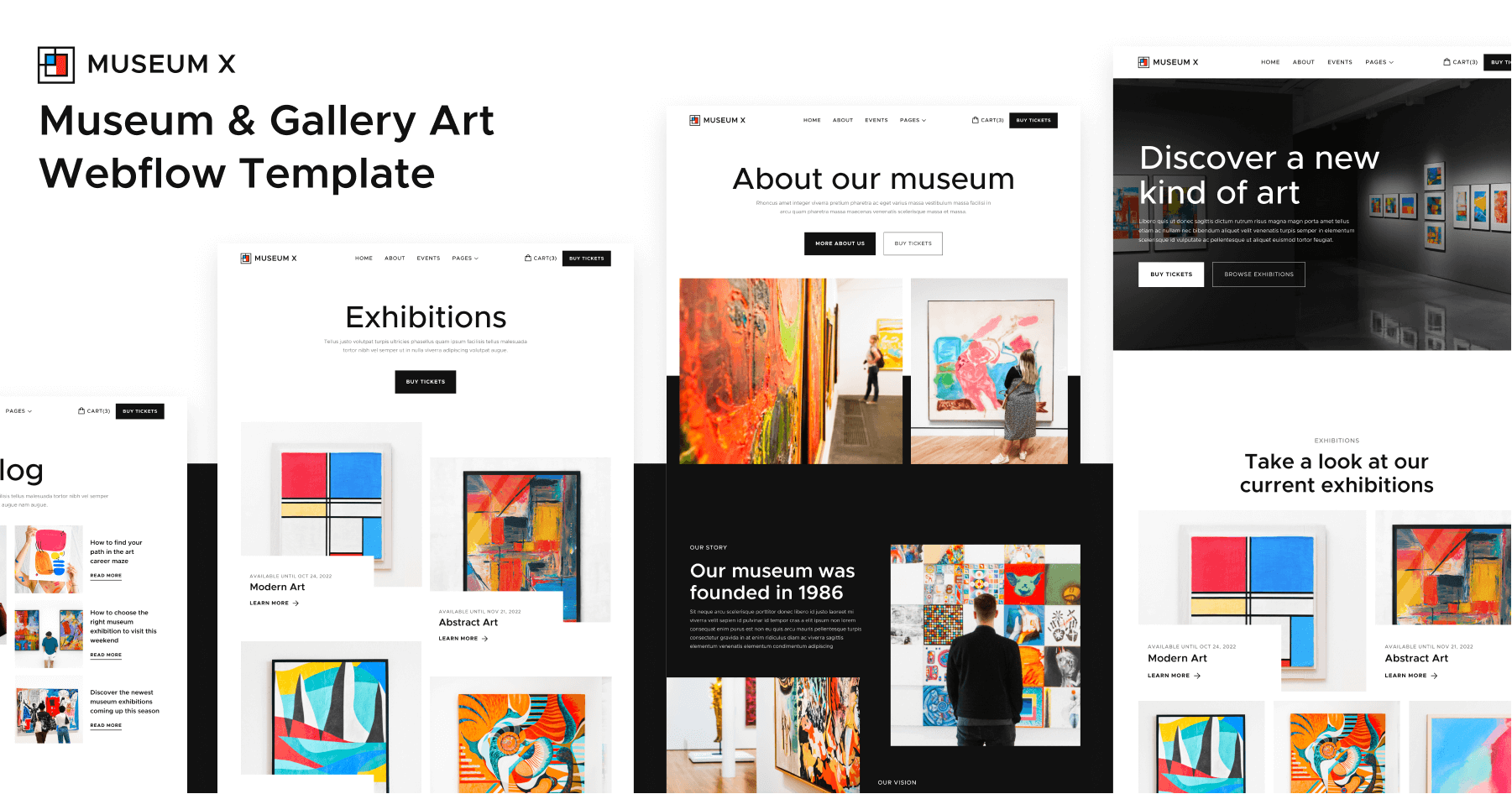 Museum & Gallery Art Webflow Template - Museum X | BRIX Templates