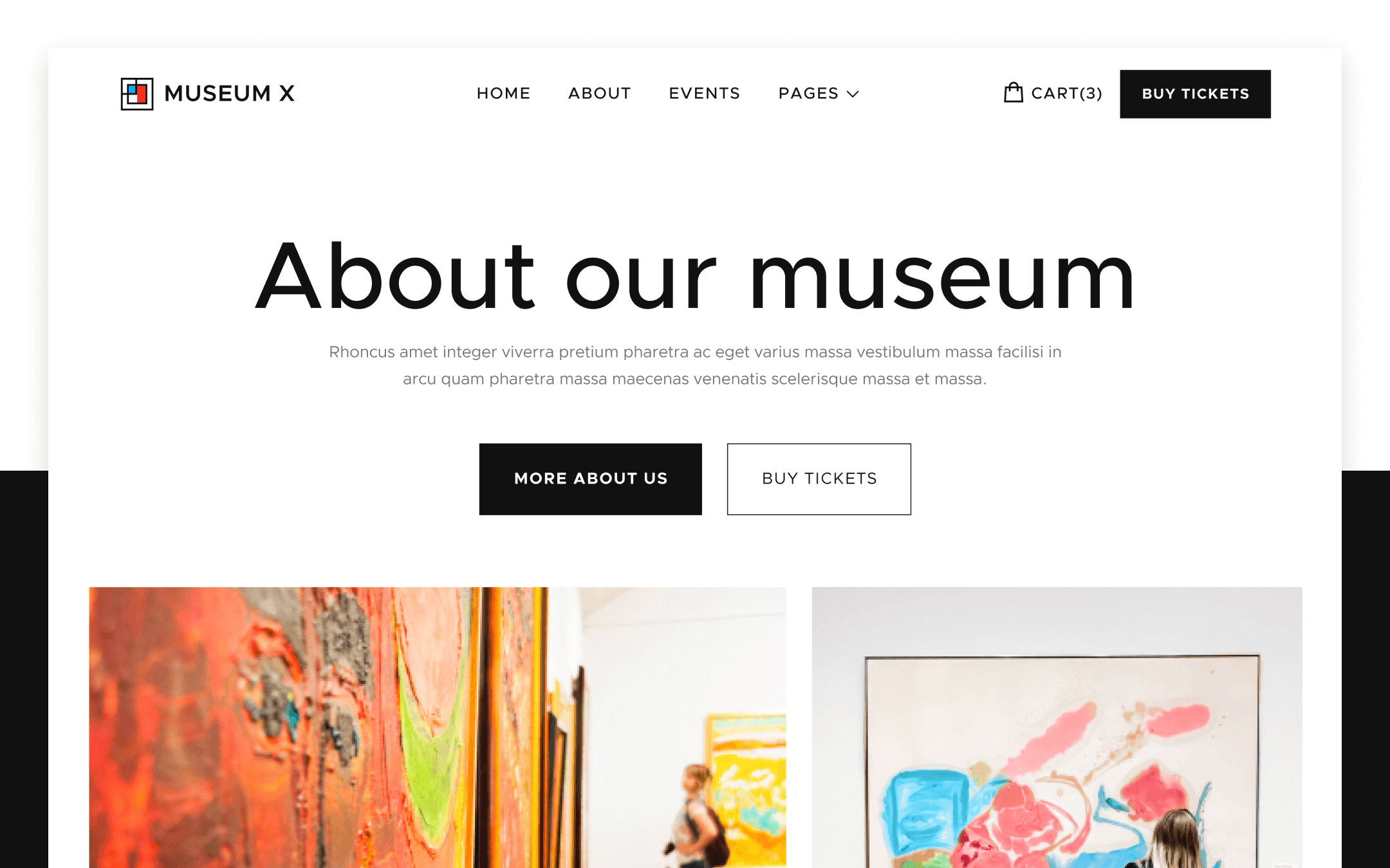Museum & Gallery Art Webflow Template - Museum X | BRIX Templates