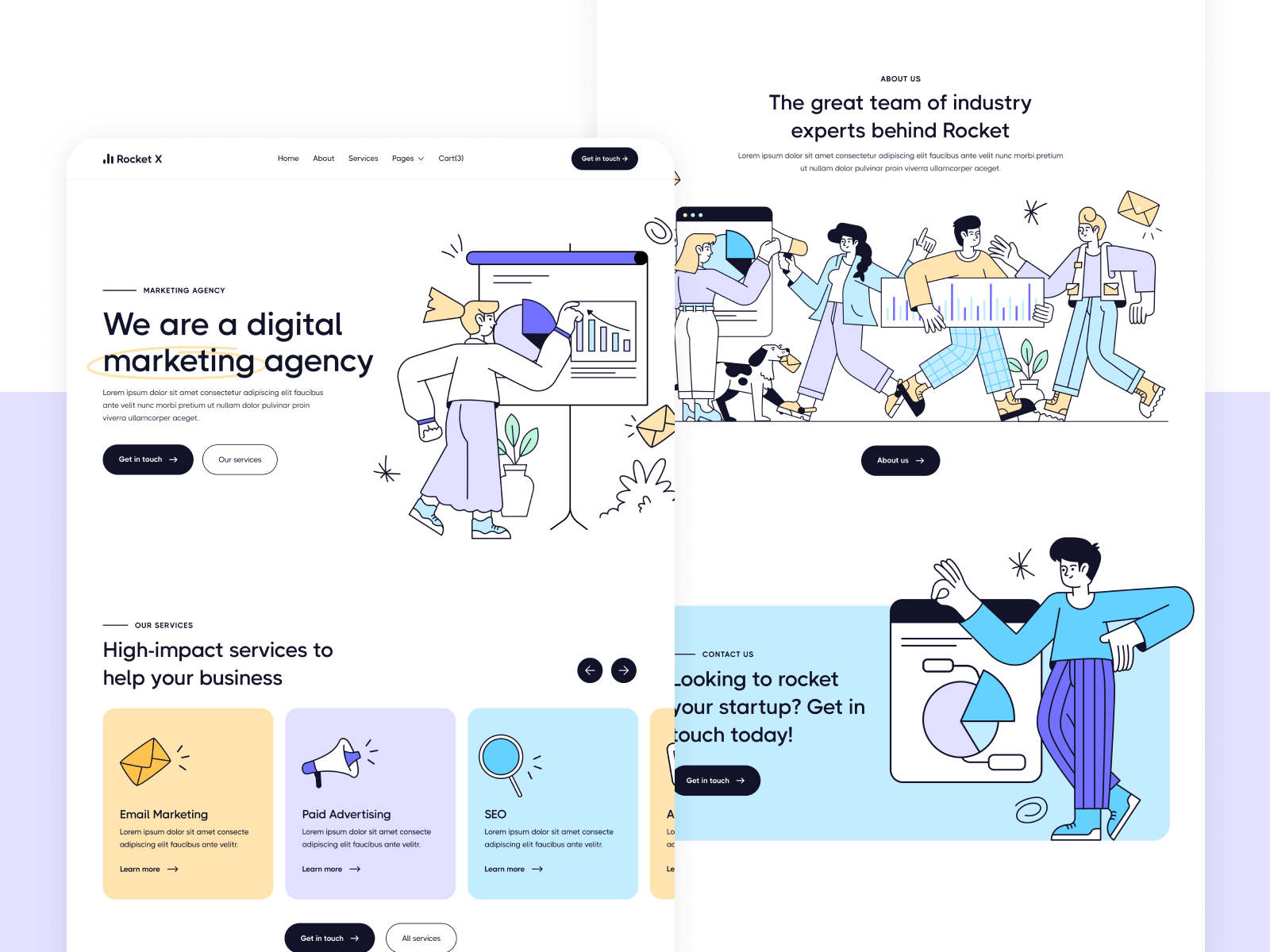 Marketing Agency Webflow Template - Rocket X | BRIX Templates