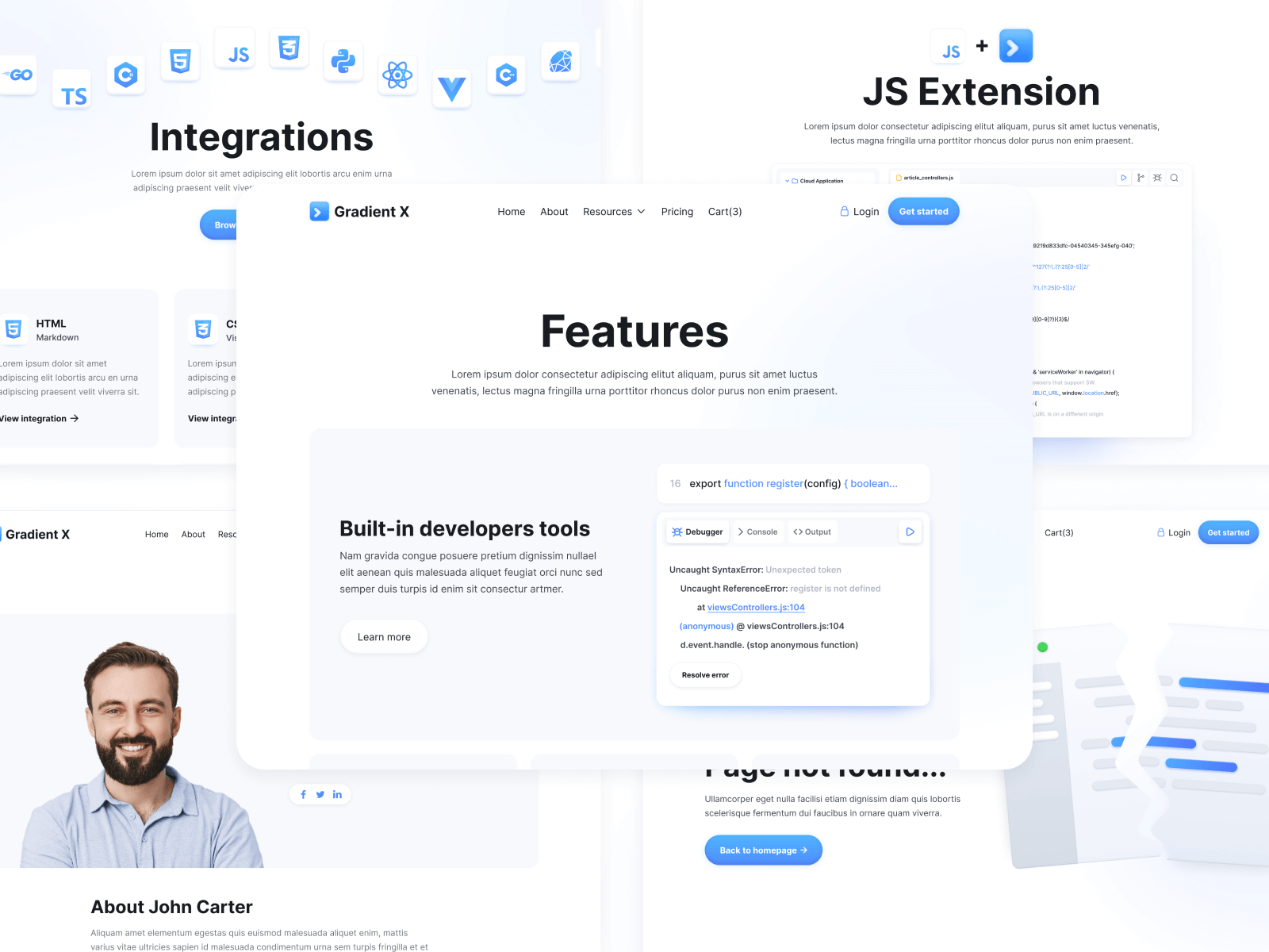 Minimal SaaS Webflow Template - Gradient X | BRIX Templates