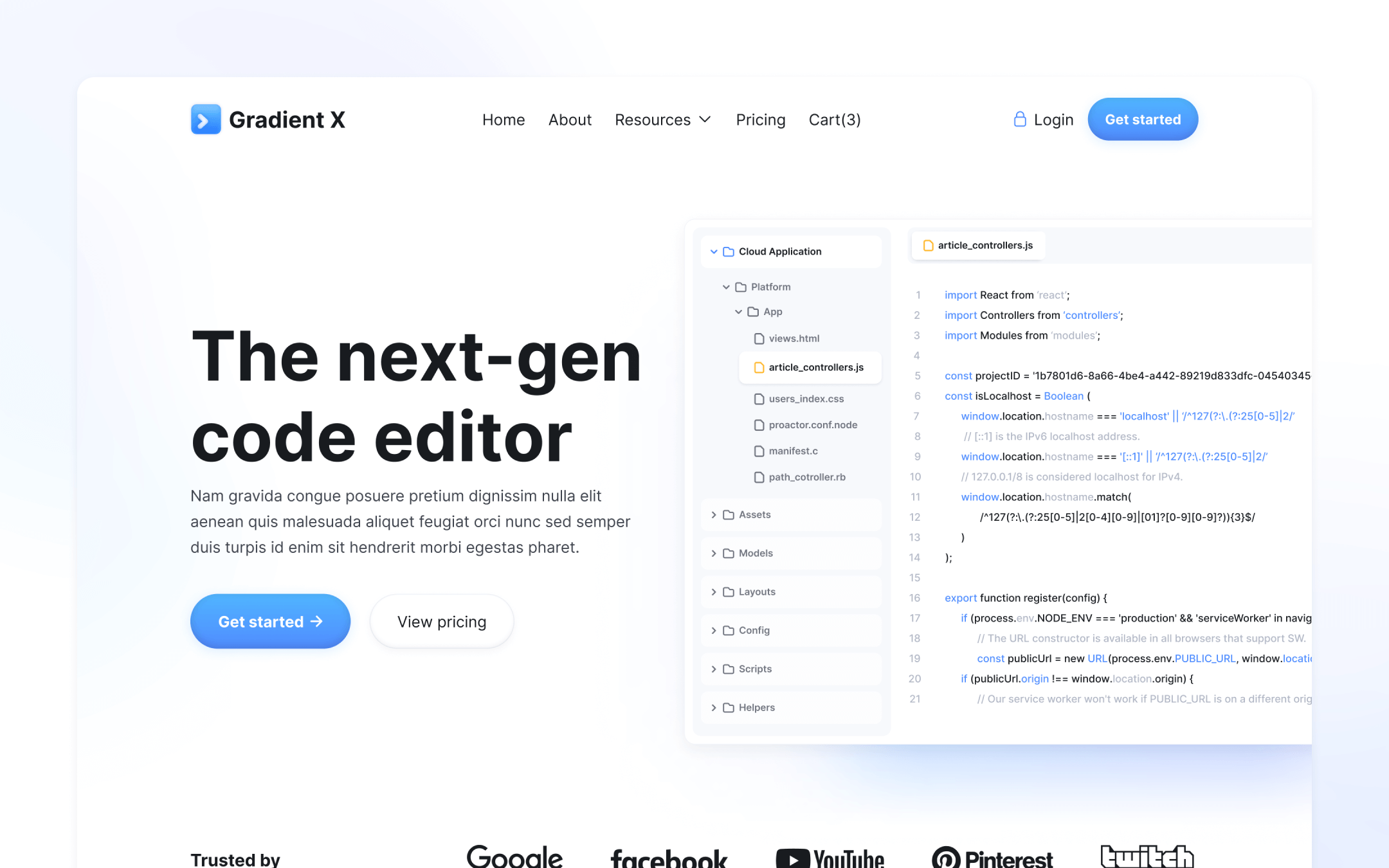 Minimal SaaS Webflow Template - Gradient X | BRIX Templates