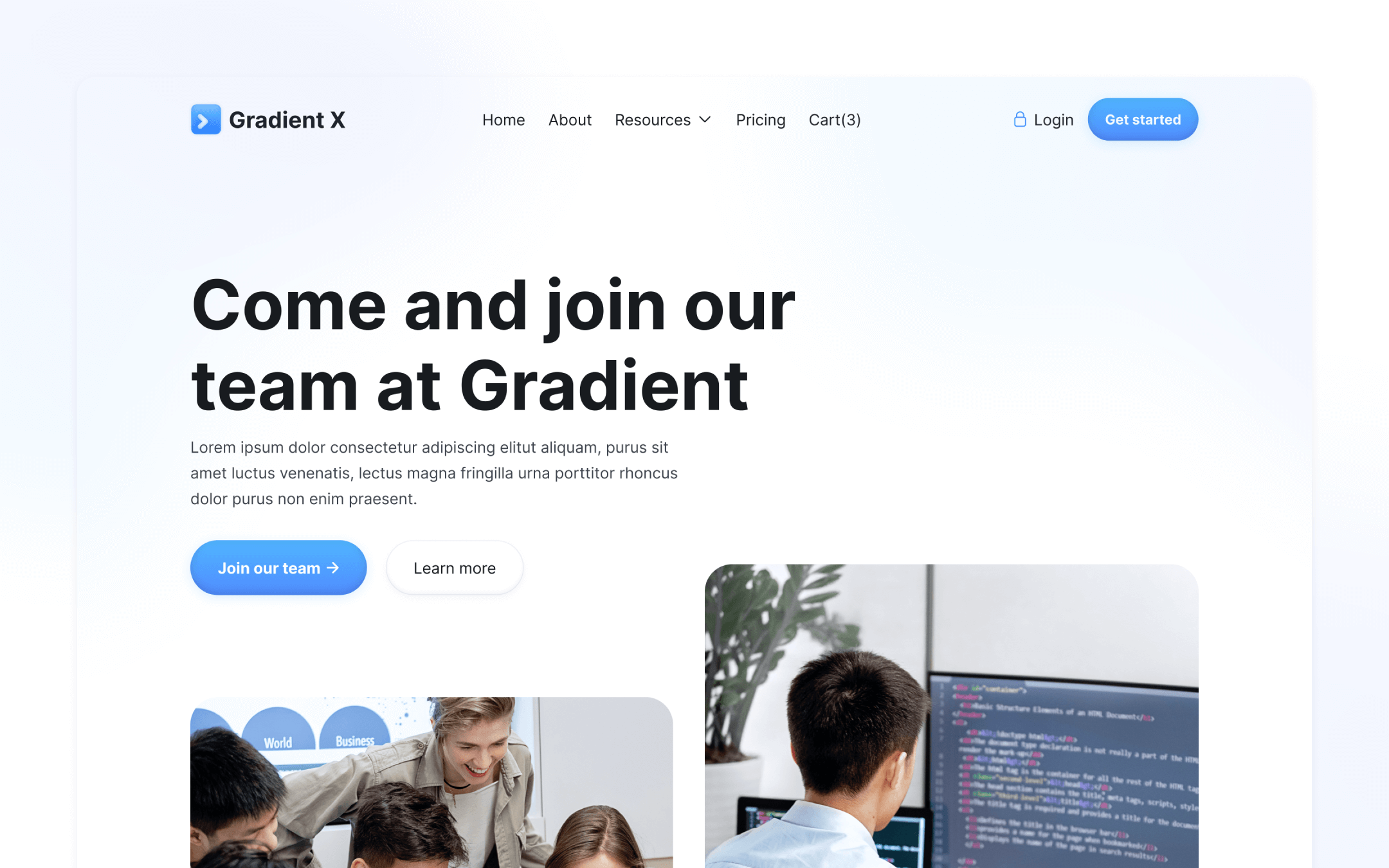 Minimal SaaS Webflow Template - Gradient X | BRIX Templates