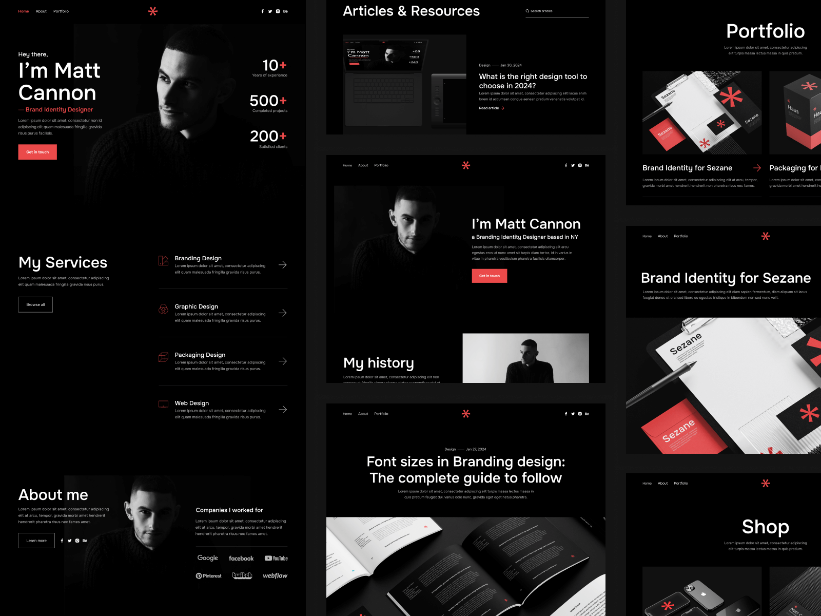 Dark Mode Portfolio Webflow Template - Darkfolio X | BRIX Templates