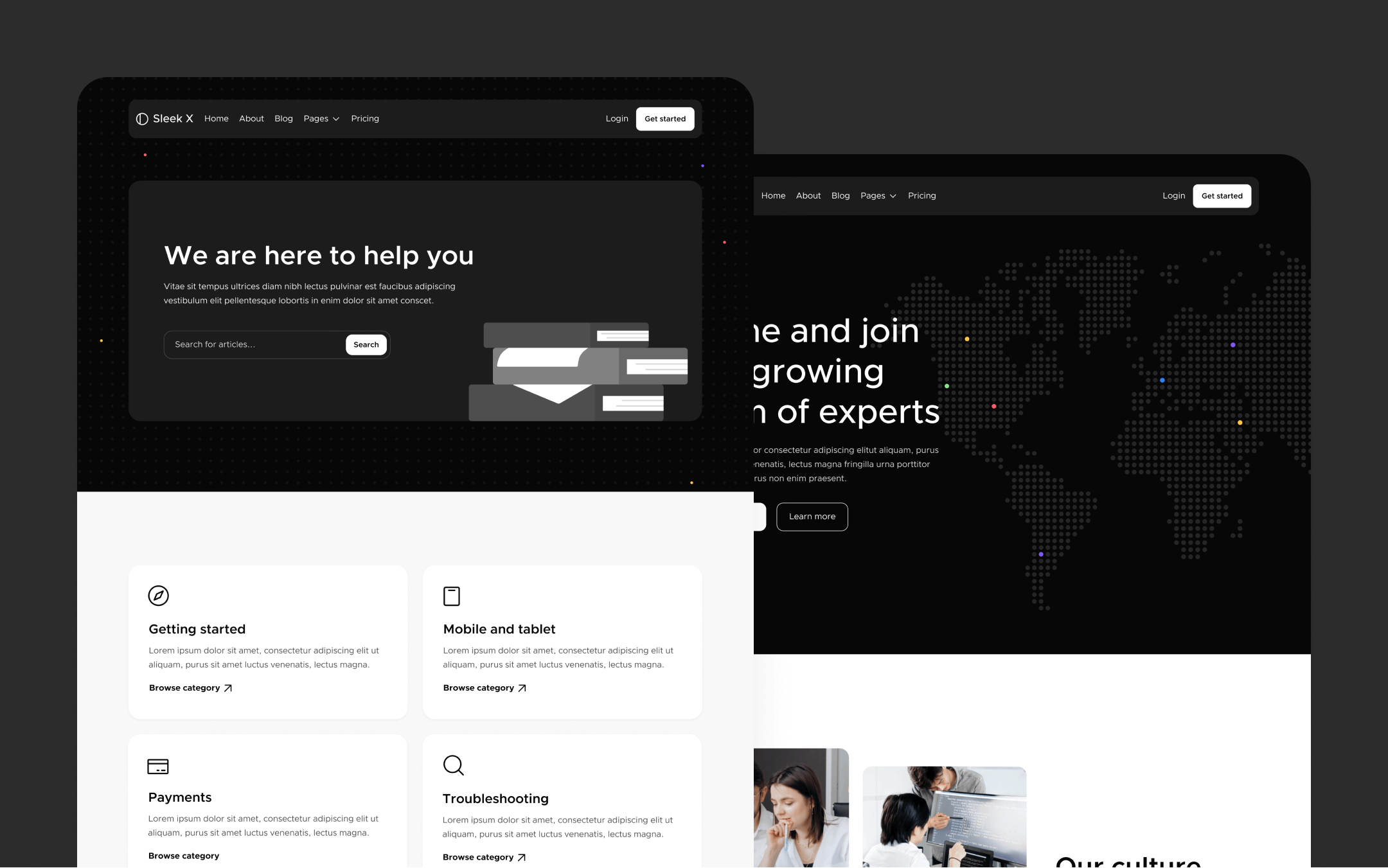 Dark Mode SaaS Webflow Template - Sleek X | BRIX Templates