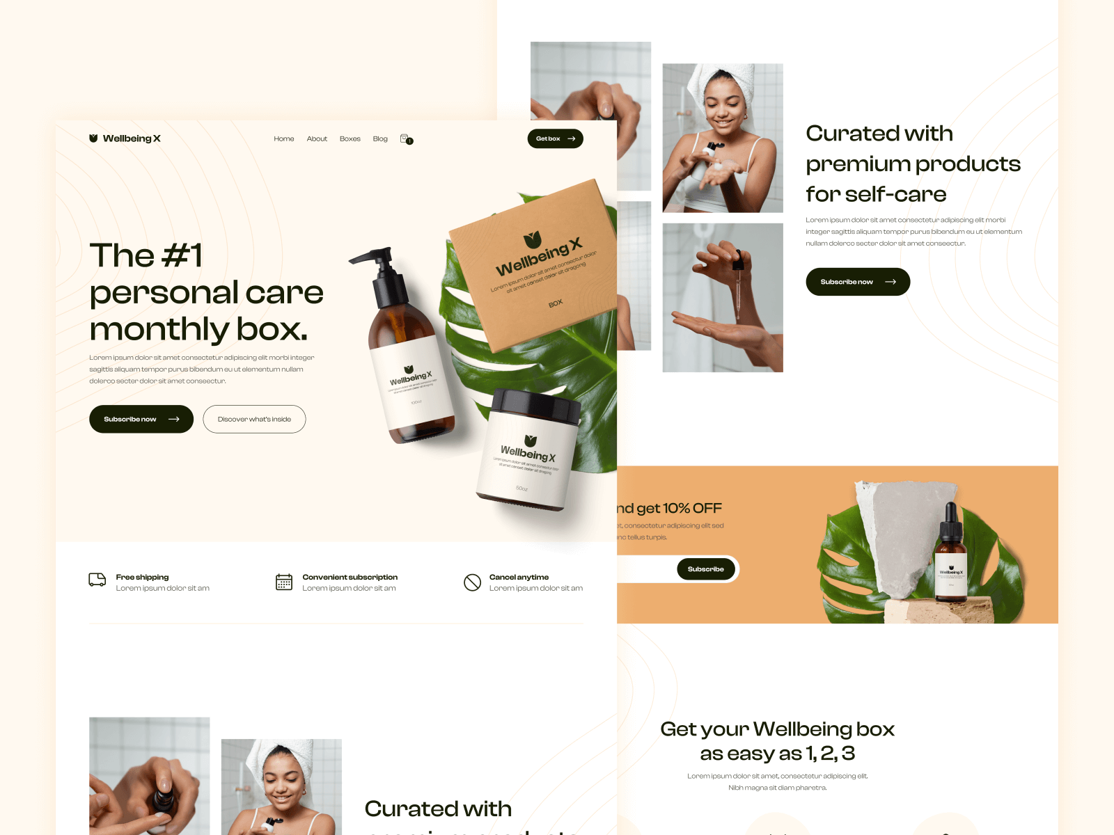 Organic Ecommerce Webflow Template - Wellbeing X | BRIX Templates