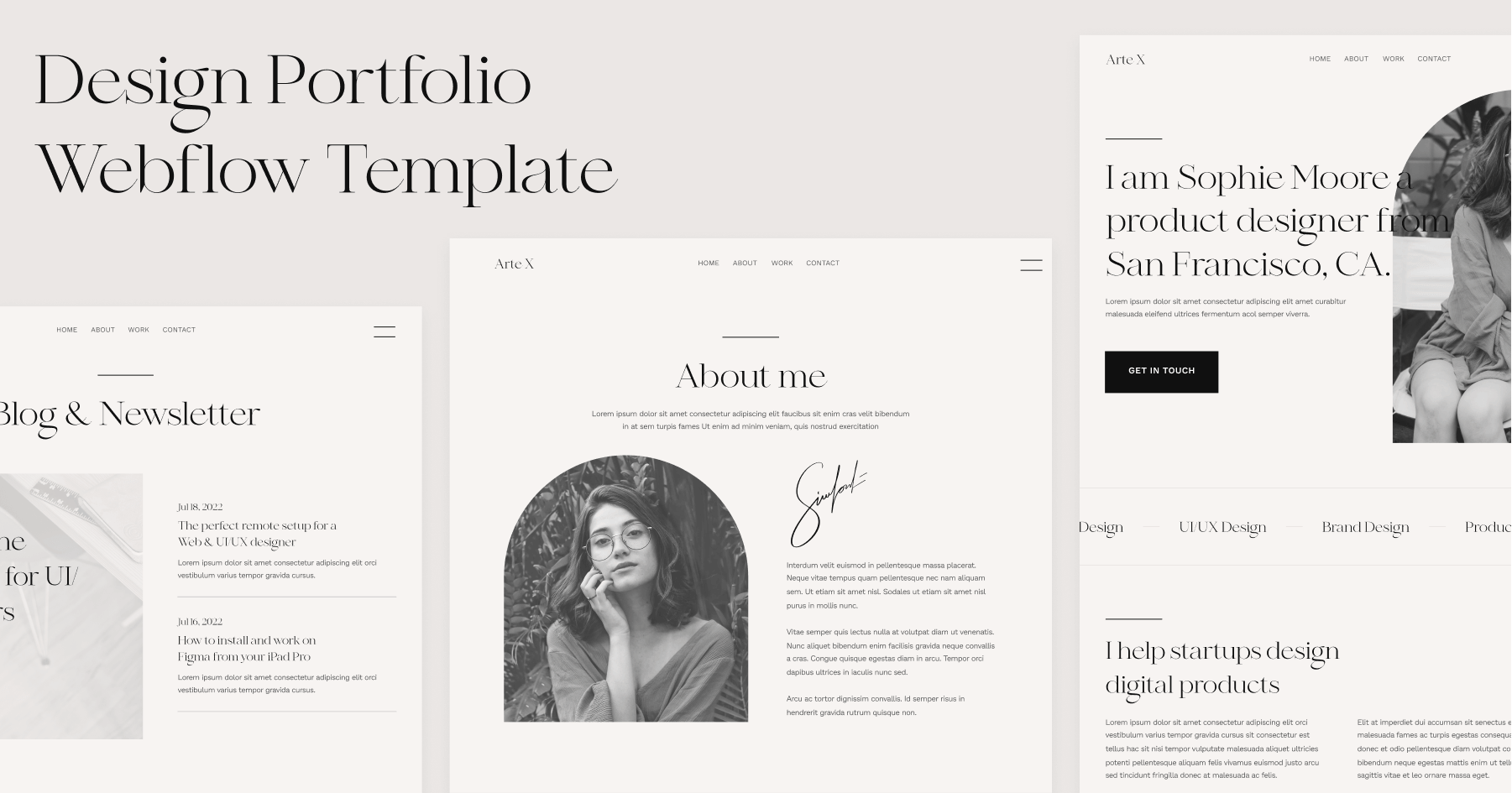 Art Design Portfolio Webflow Template - Arte X | BRIX Templates