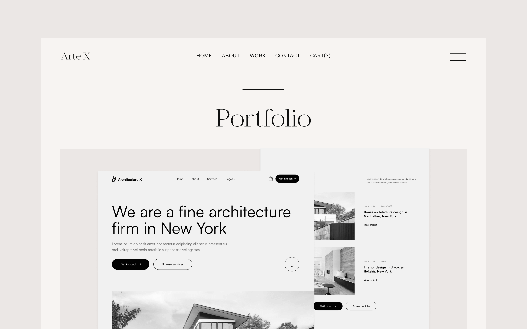 Art Design Portfolio Webflow Template - Arte X | BRIX Templates