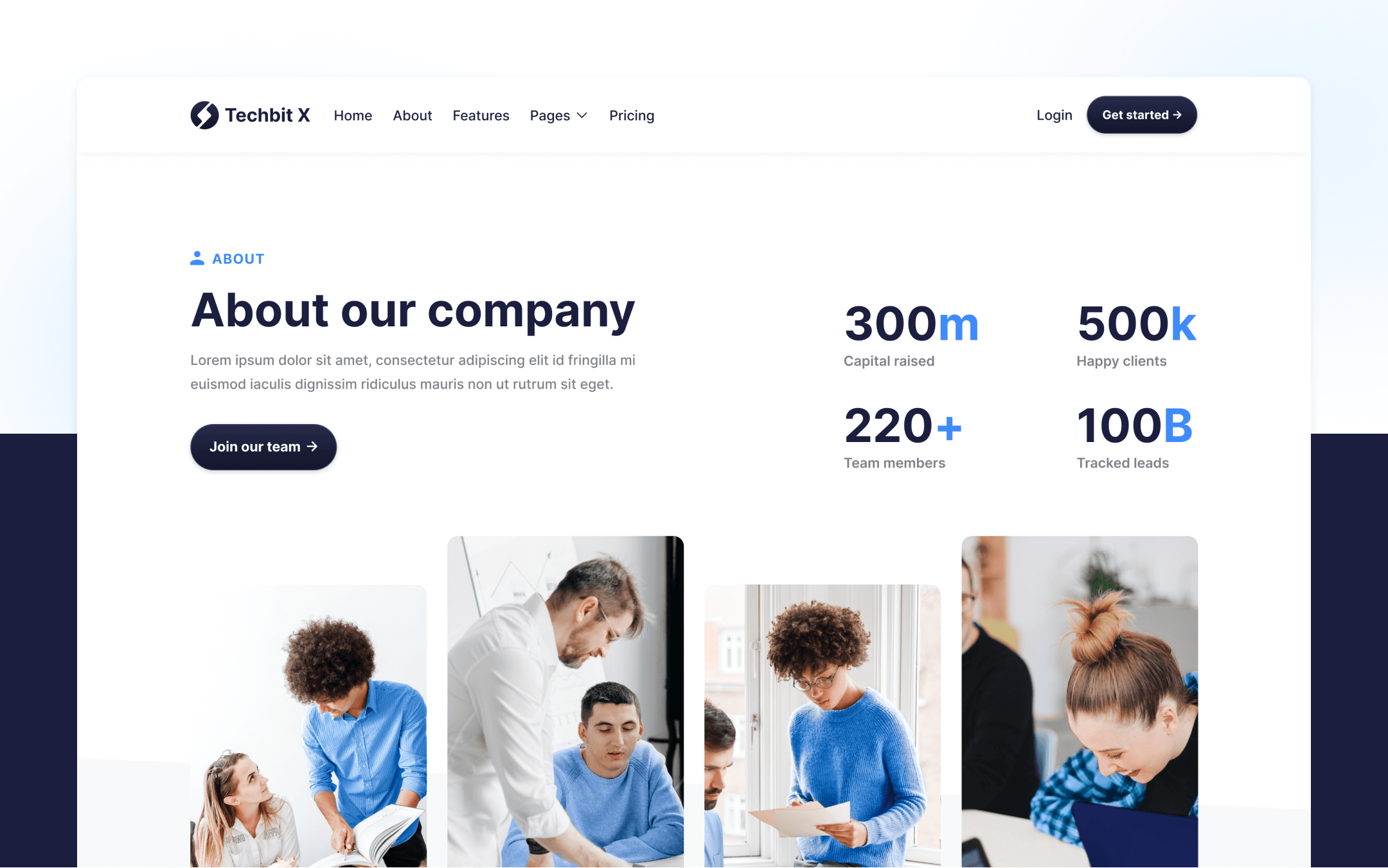 Enterprise SaaS Webflow Template - Techbit X | BRIX Templates