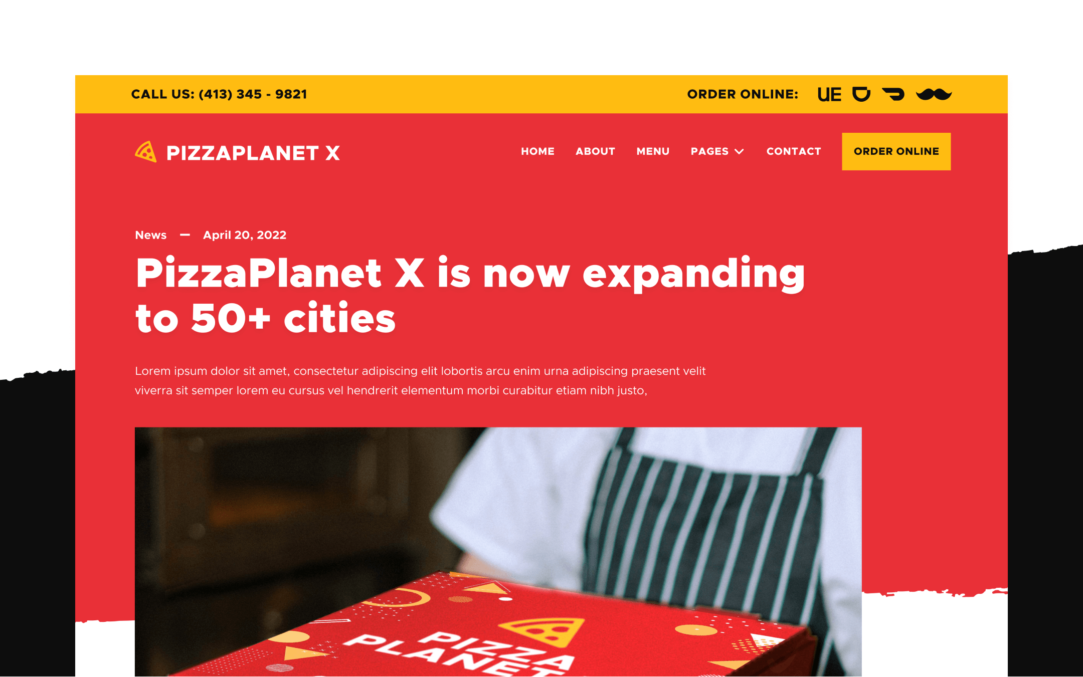 Pizza Restaurant Webflow Template - Pizzaplanet X | BRIX Templates