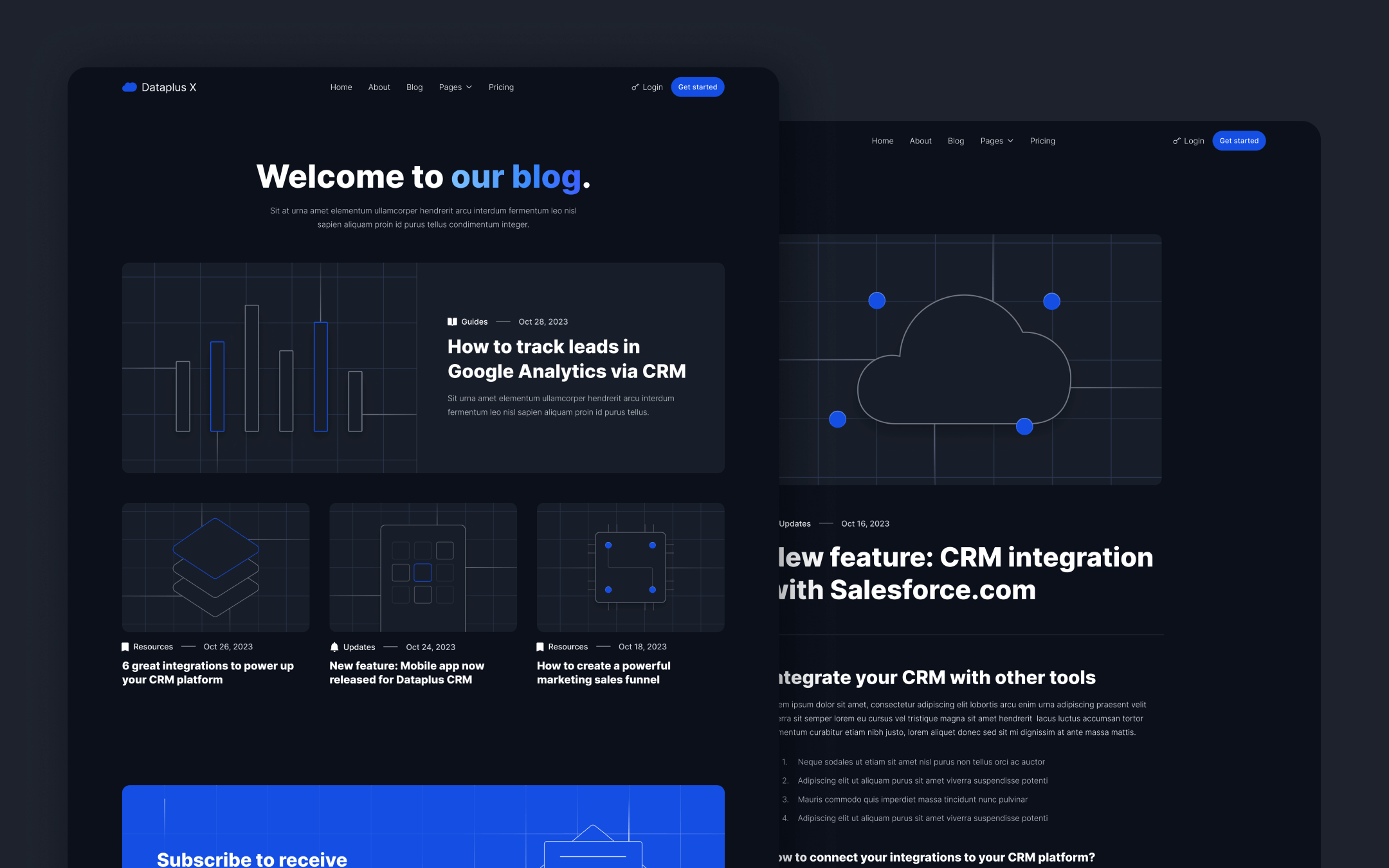 Dark Mode Technology Webflow Template - Dataplus X | BRIX Templates