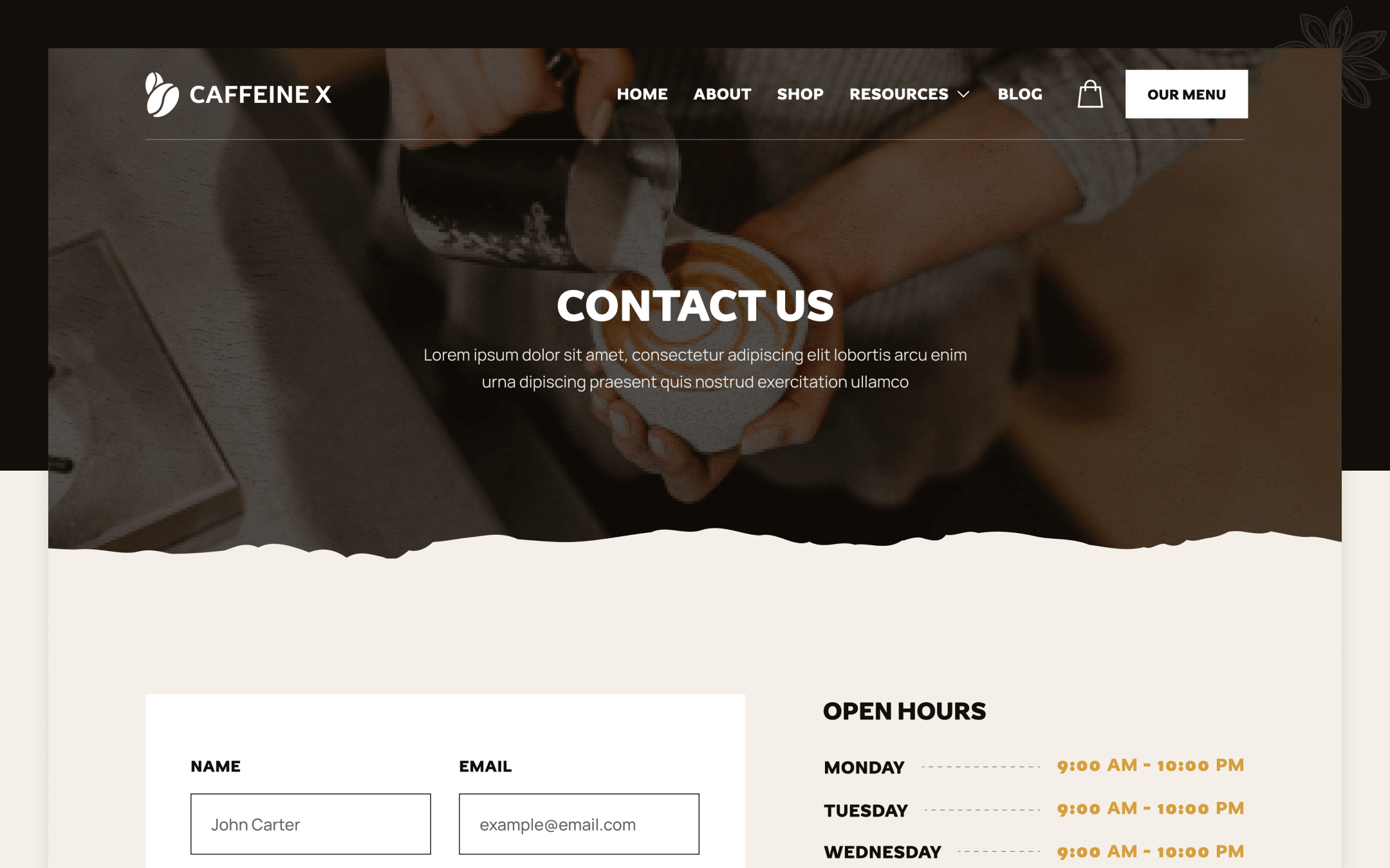 Coffee Shop Webflow Template - Caffeine X | BRIX Templates