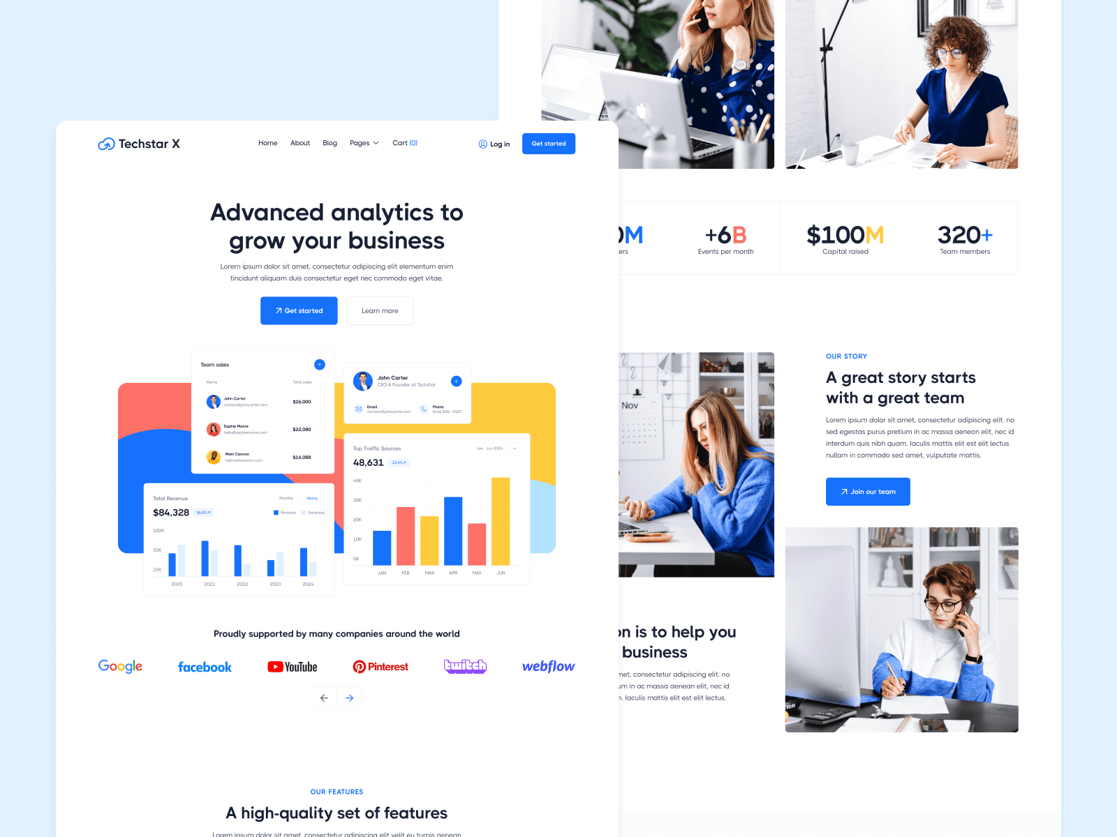 Modern Tech Webflow Template - Techstar X | BRIX Templates