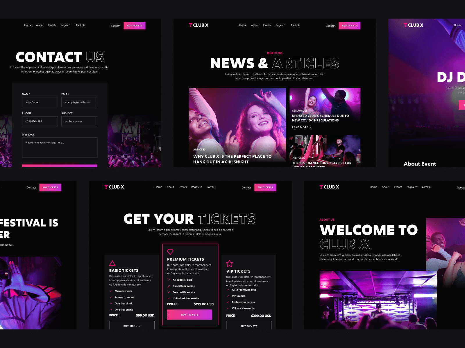 Night Club Webflow Template - Club X | BRIX Templates