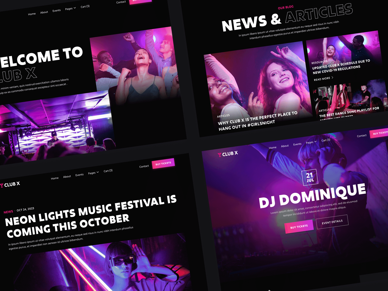 Night Club Webflow Template - Club X | BRIX Templates