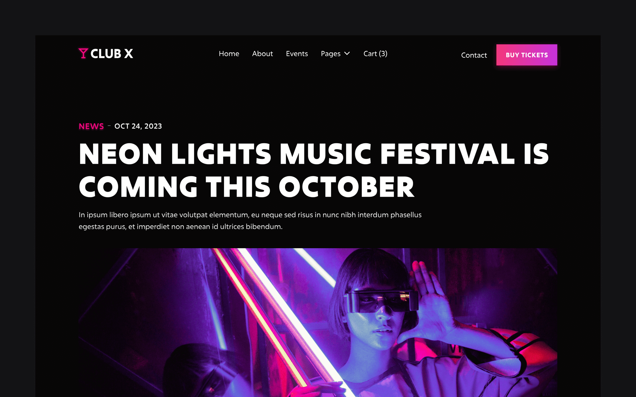 Night Club Webflow Template - Club X | BRIX Templates
