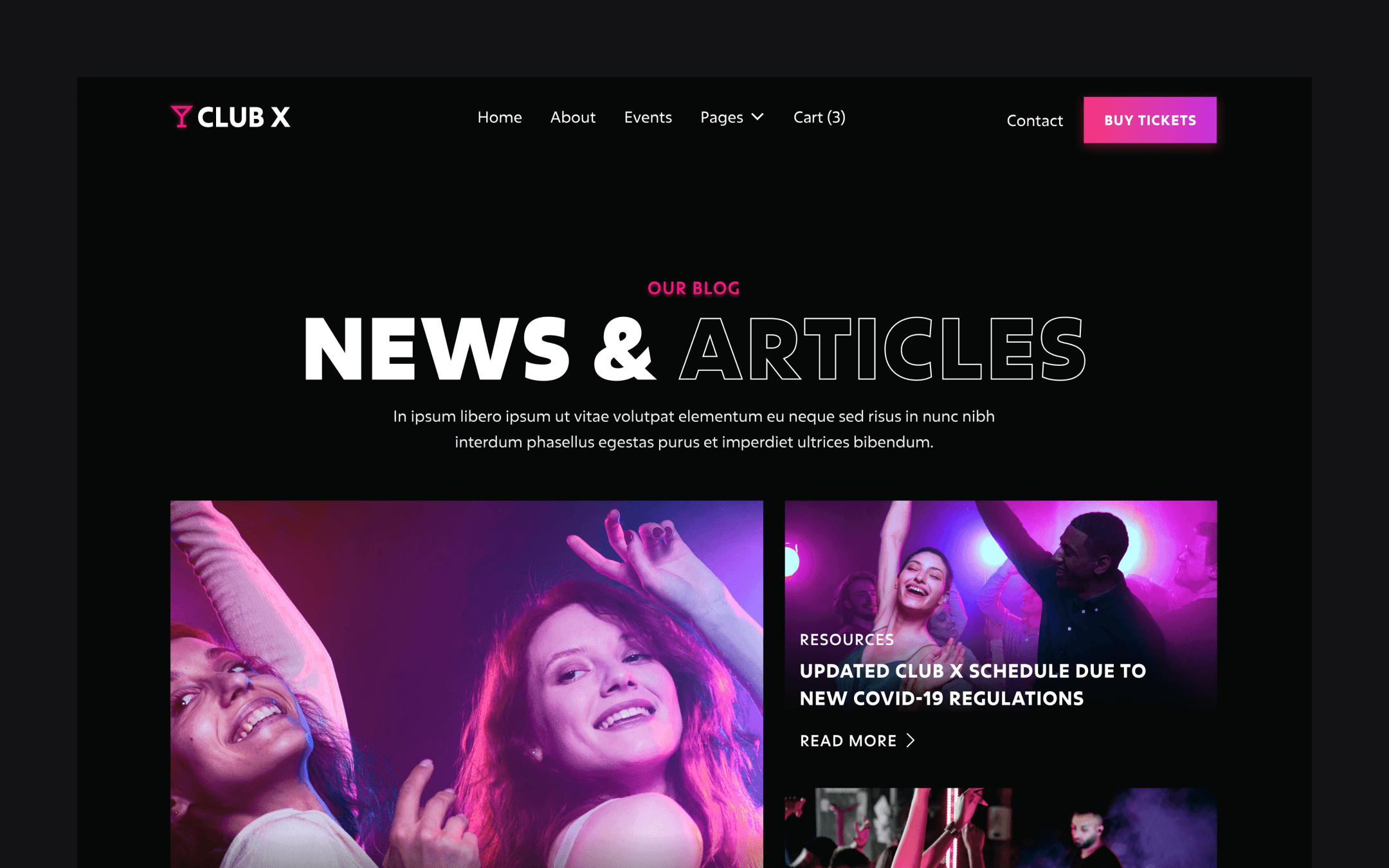 Night Club Webflow Template - Club X | BRIX Templates