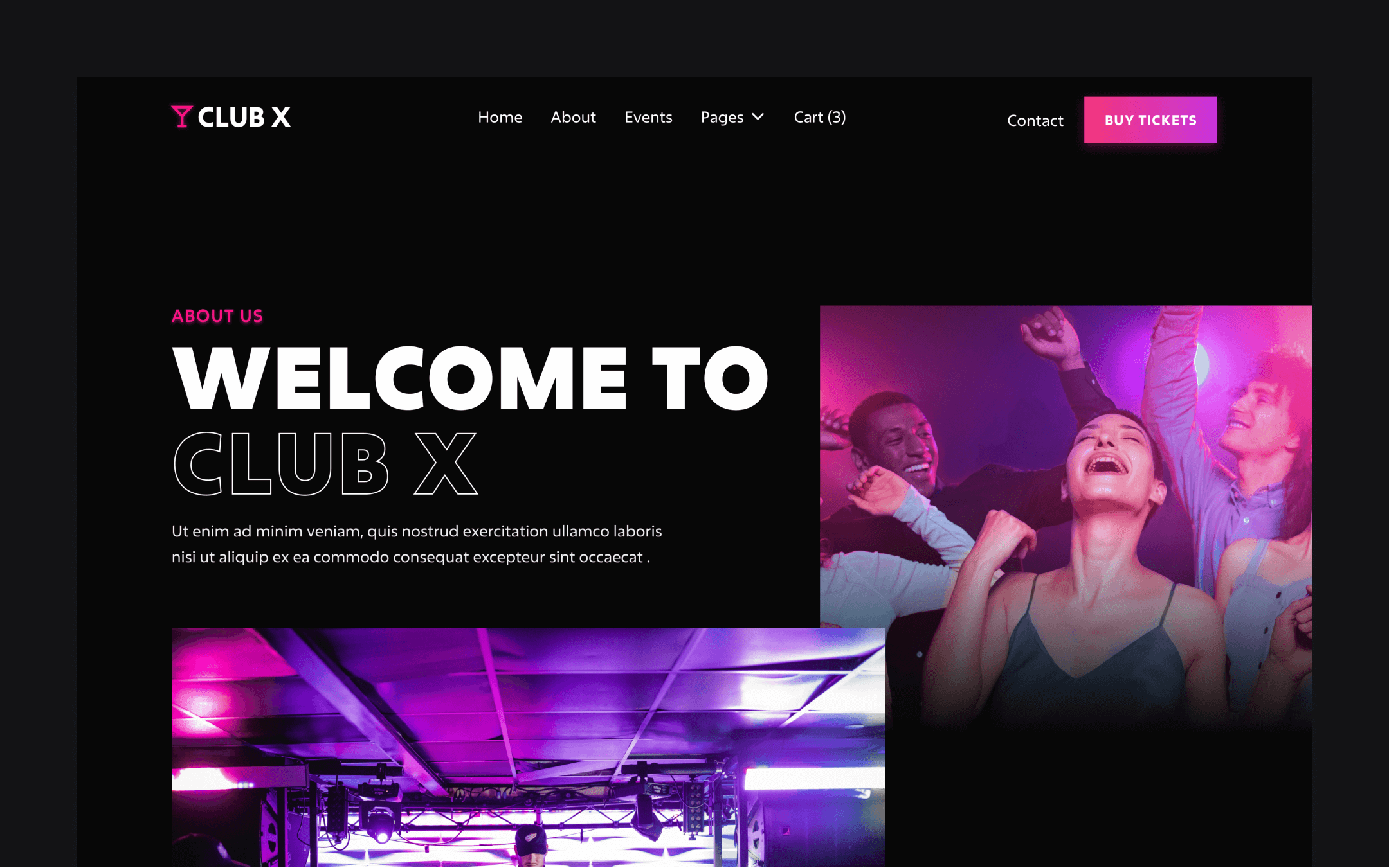 Night Club Webflow Template - Club X | BRIX Templates