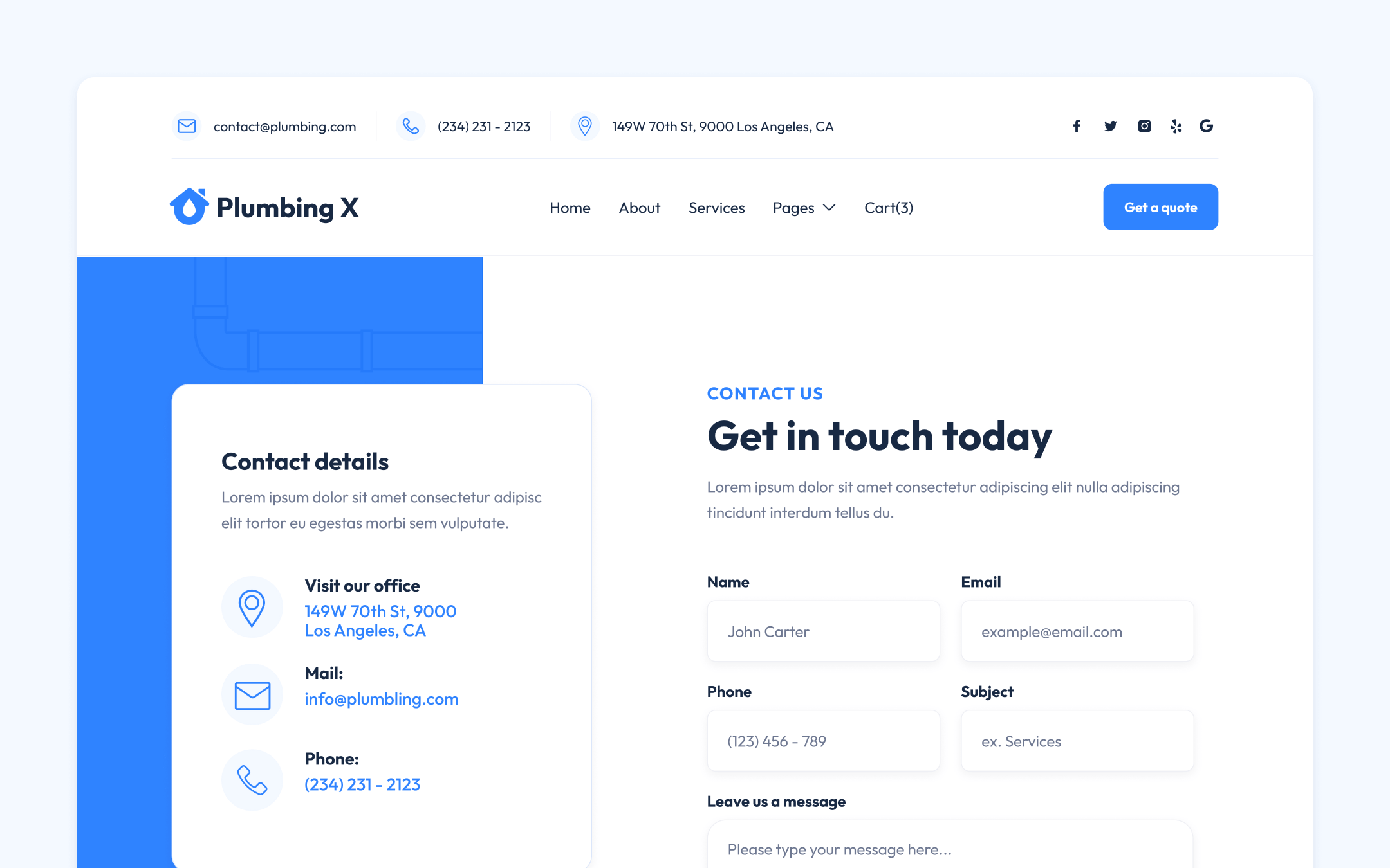 Plumbing Webflow Template - Plumbing X | BRIX Templates