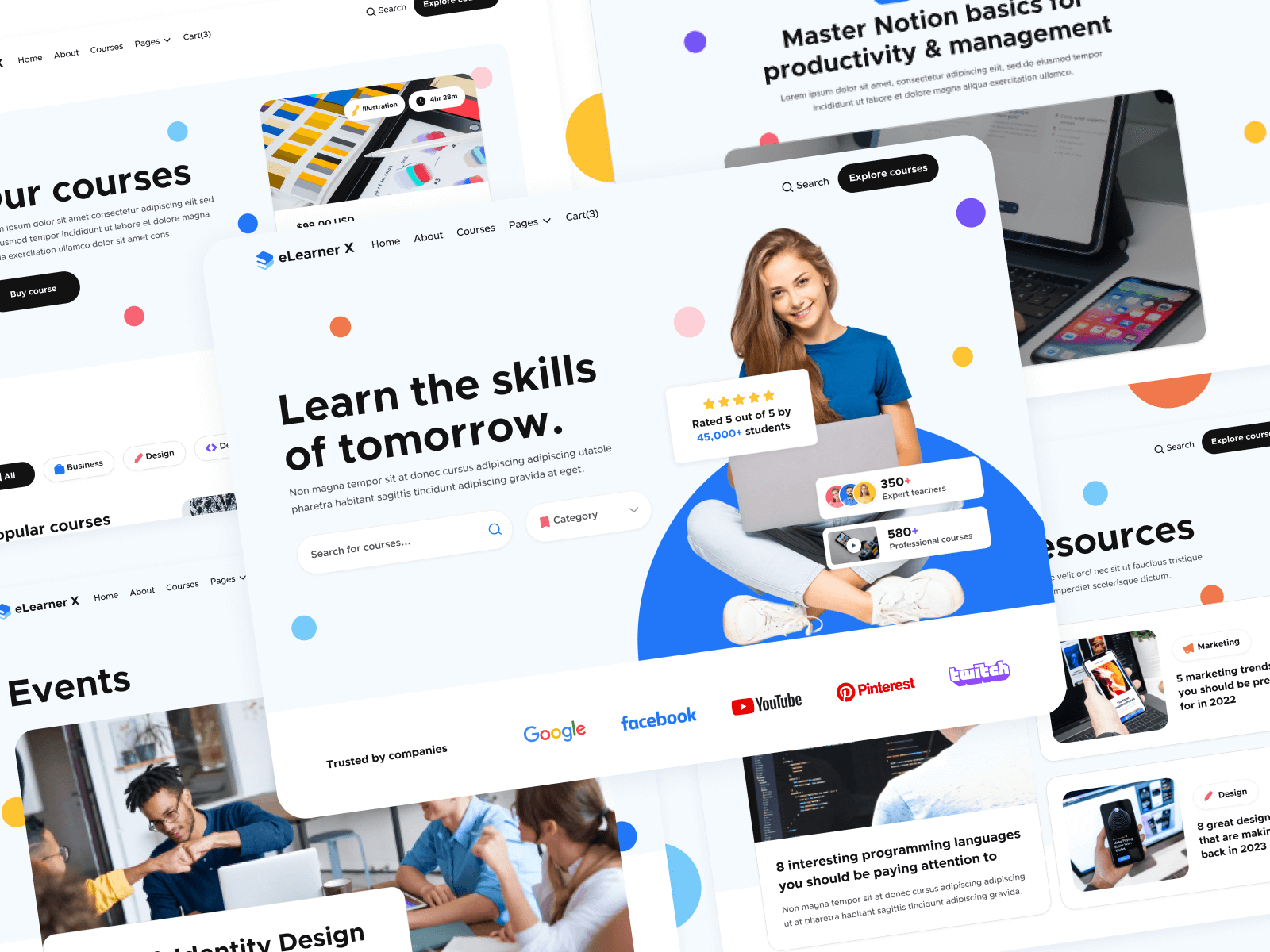 eLearning Webflow Template - eLearner X | BRIX Templates