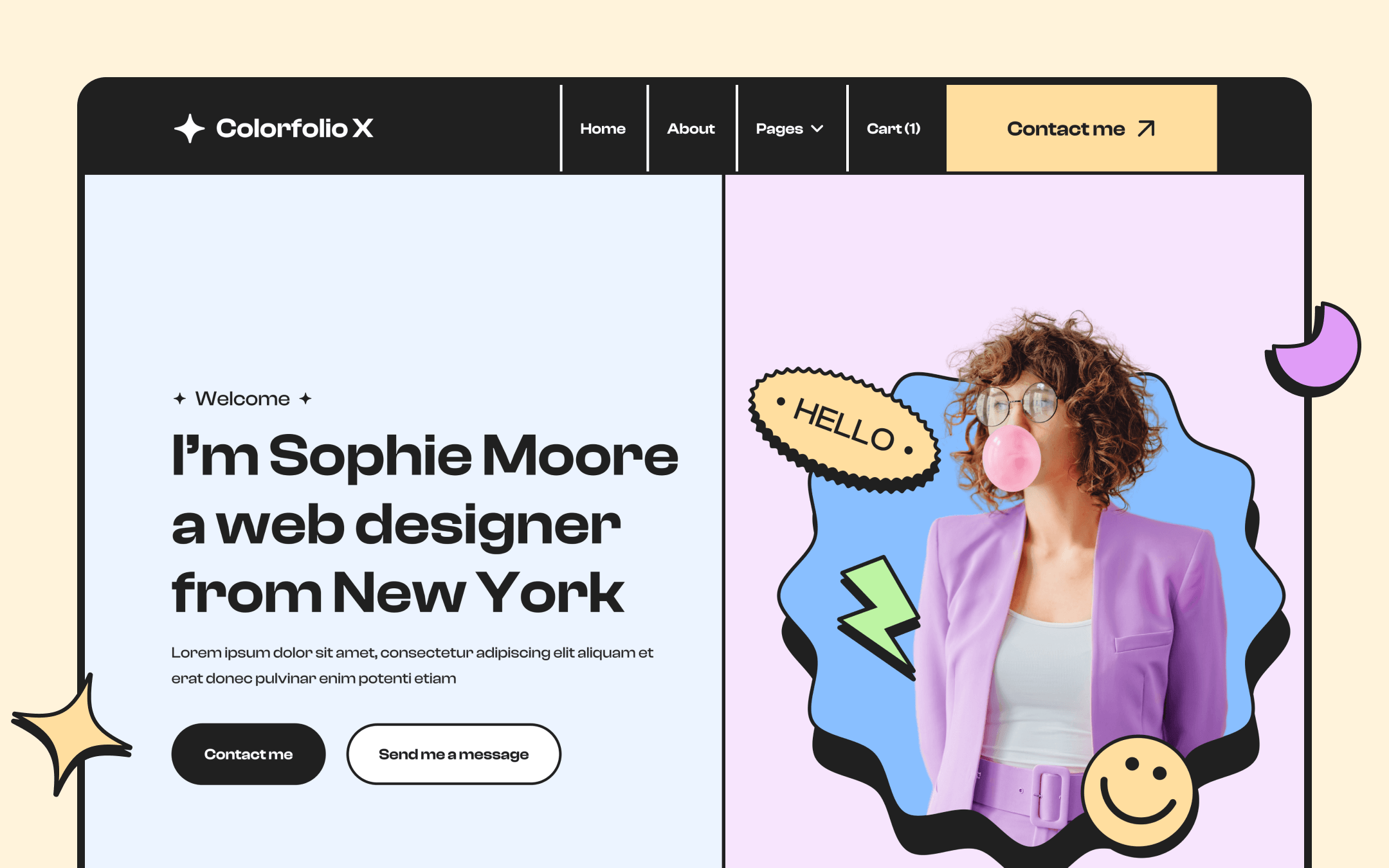 Designer Portfolio Webflow Template - Colorfolio X | BRIX Templates